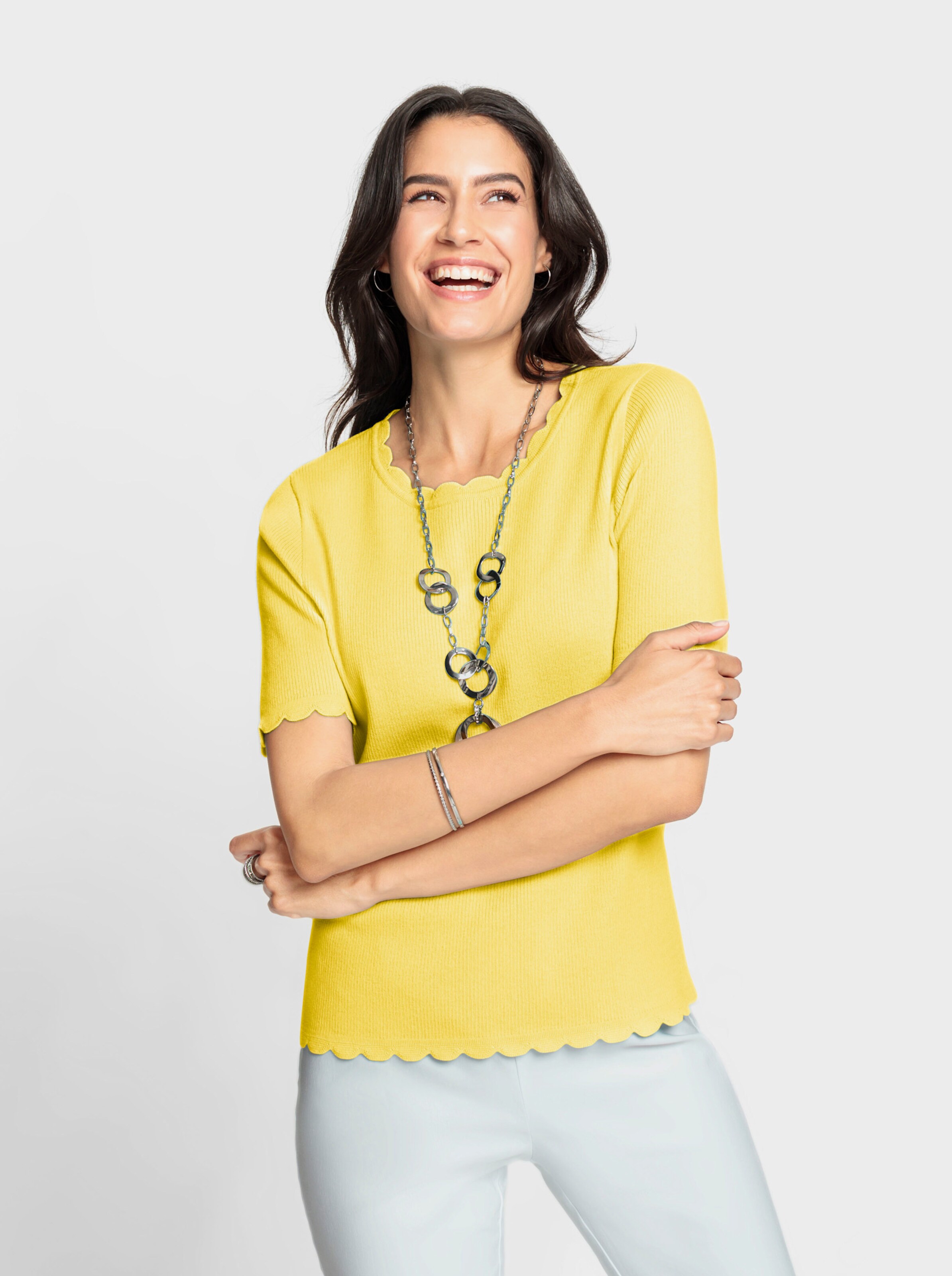 Kurzarmpullover in zitrone | Witt