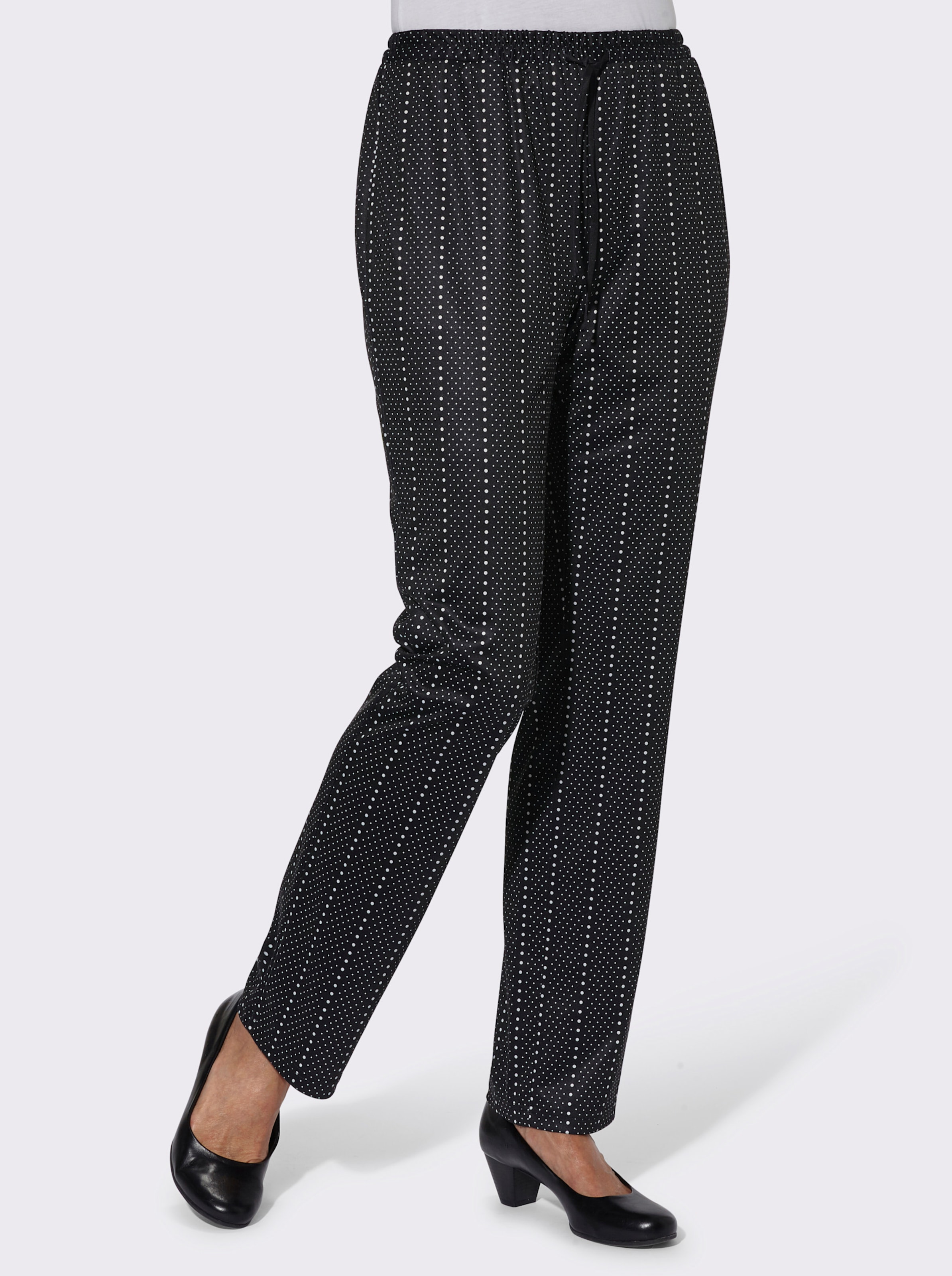 Jerseyhose in schwarz-getupft | heine