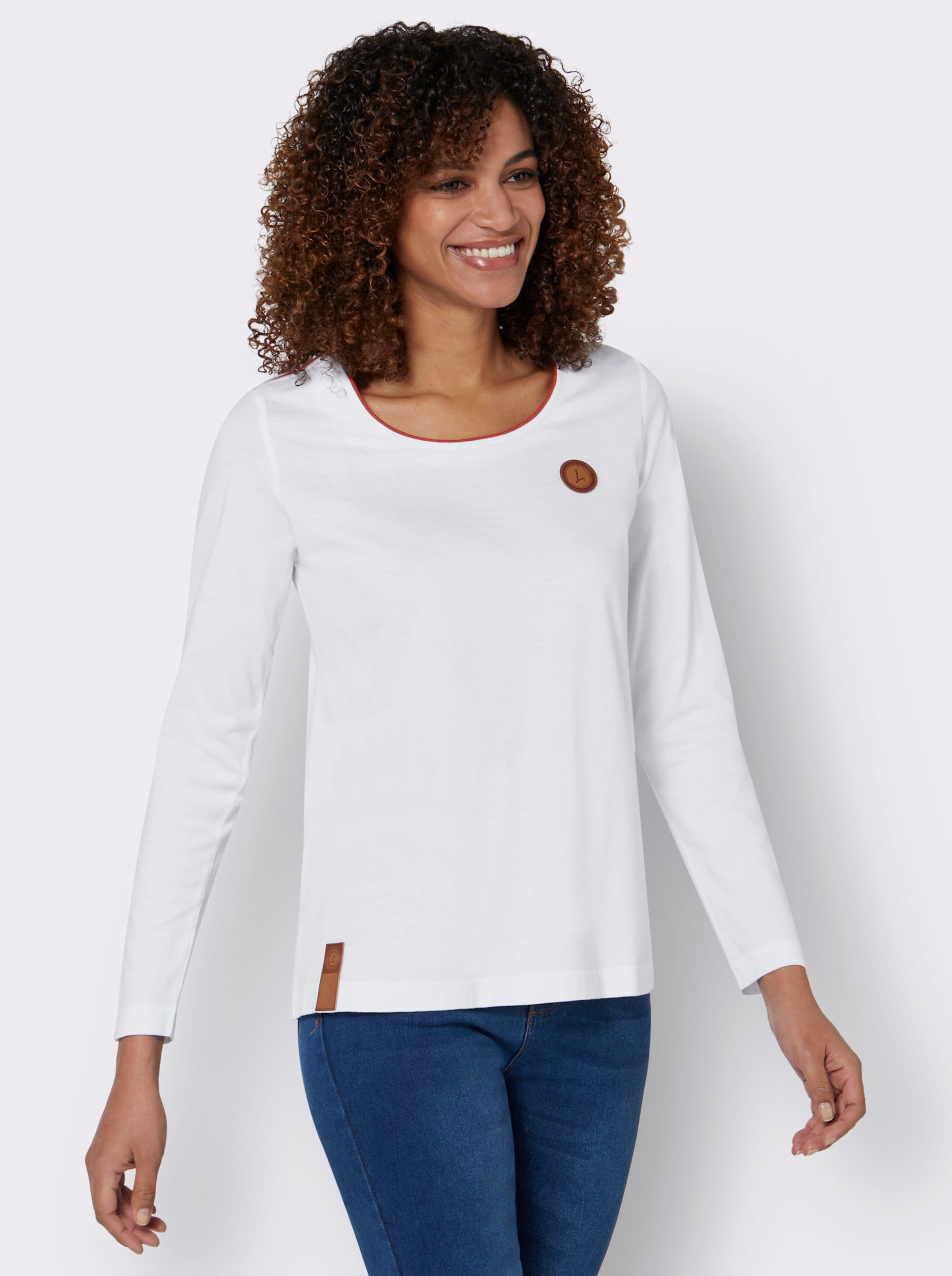 Langarmshirt in weiß | heine