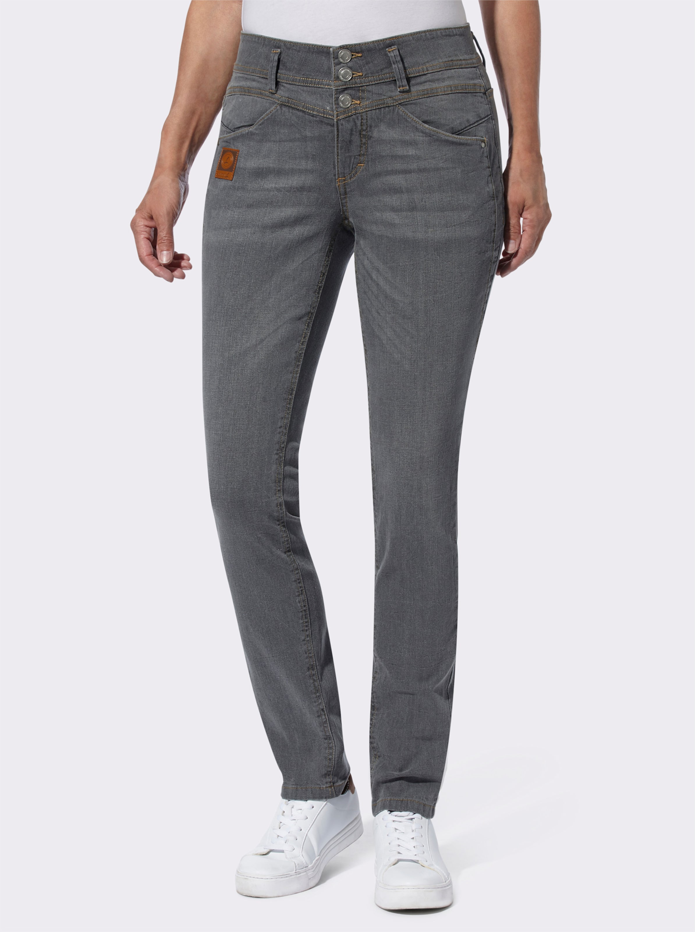 Stretch-Jeans in stone-grey-denim | Witt
