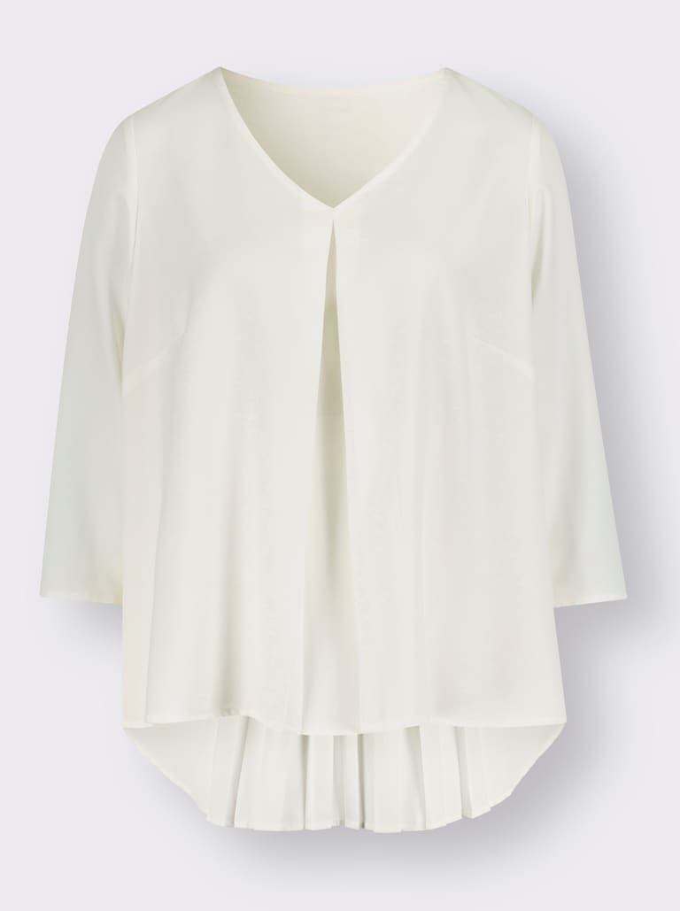 Plisovaná halenka v barvě bílá | Witt International