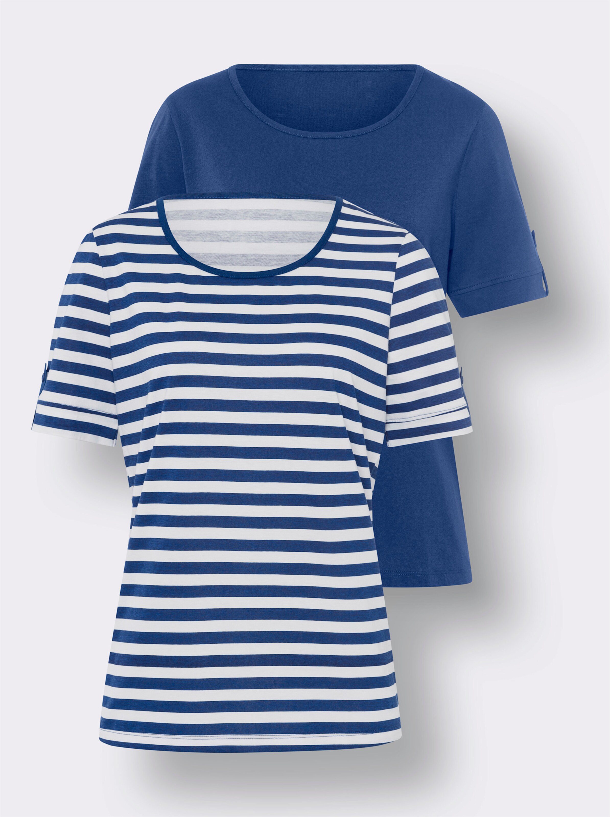 Trička v balení po 2 kusech v barvě královská modrá + ecru-královská ...