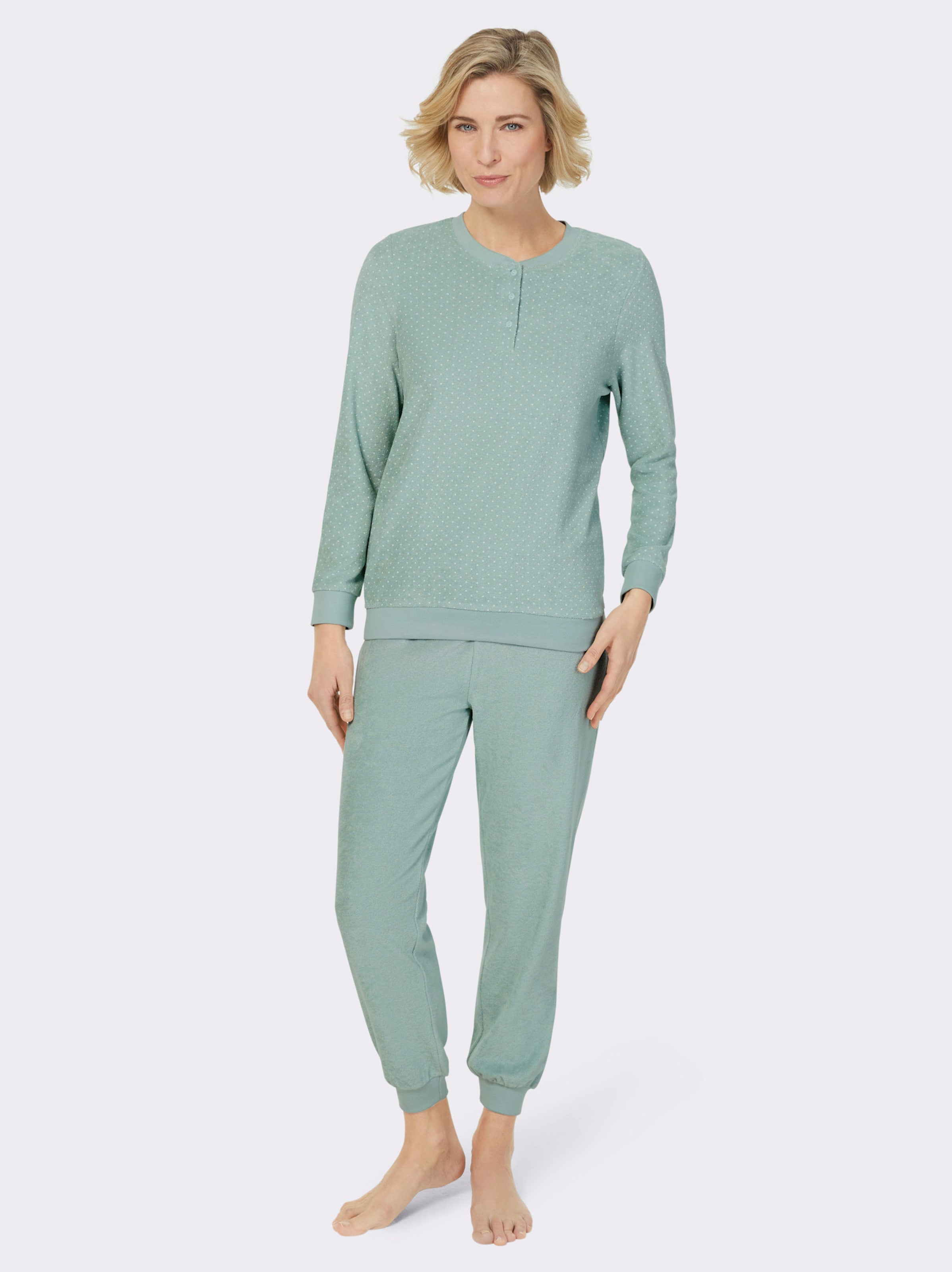 wäschepur Pyjama in kalkmint/wit | Witt