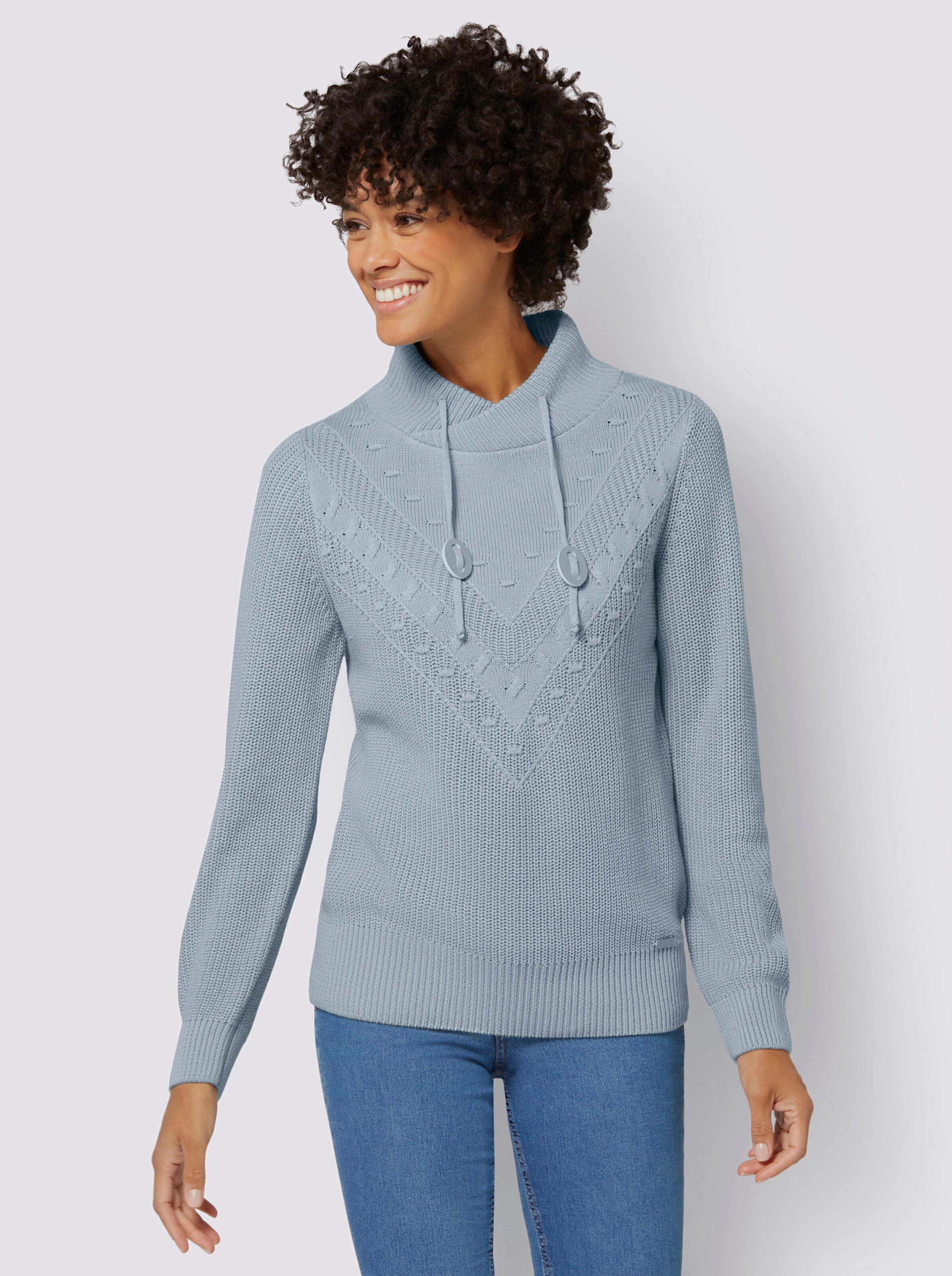 Pullover in hellblau | heine