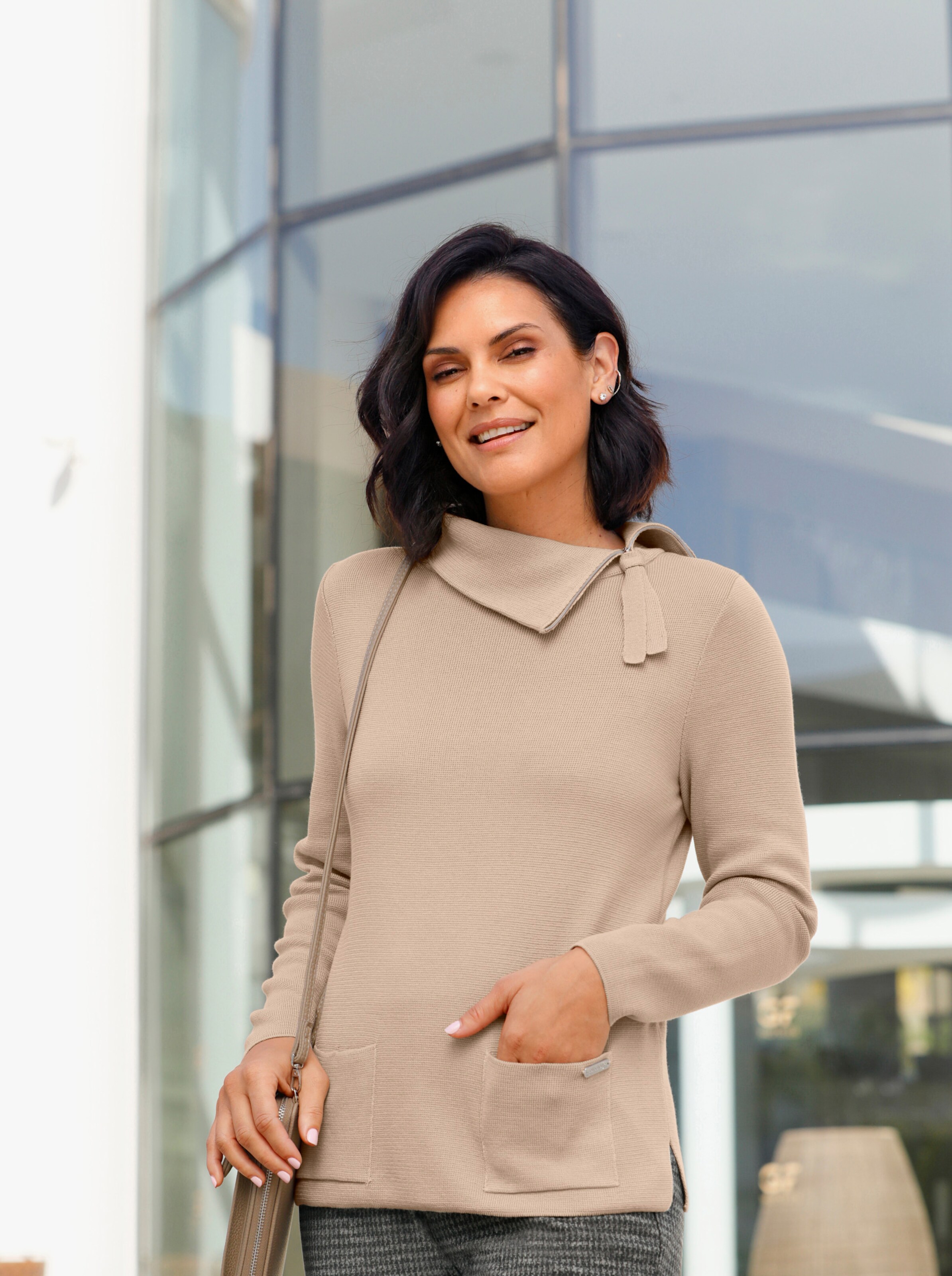 Langarm-Pullover in beige | Witt