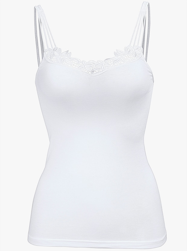 comazo Trägerhemd aus Modal-Stretch in weiß | Witt