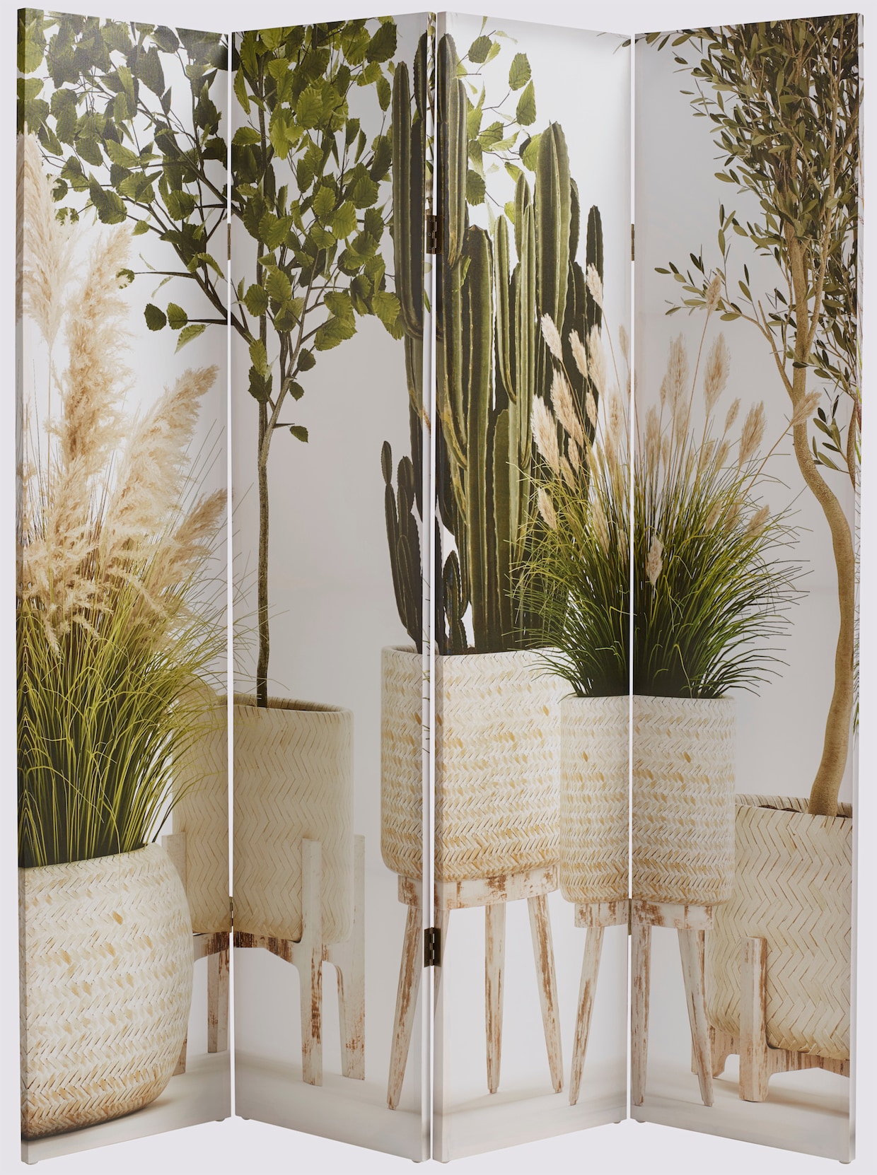 heine home Paravent in natur-grün | heine