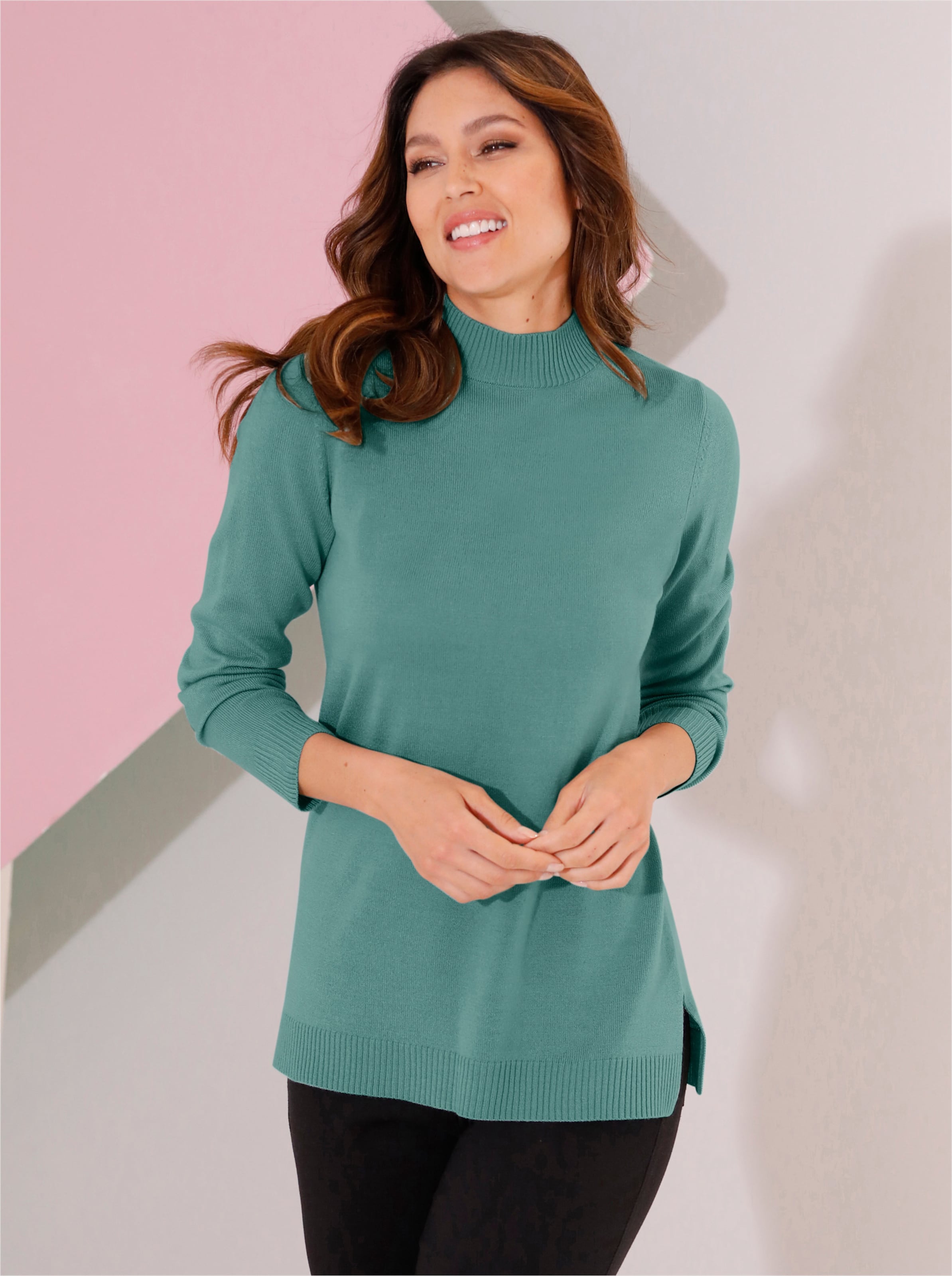 Lange pullover in salie | Your Look... for less!