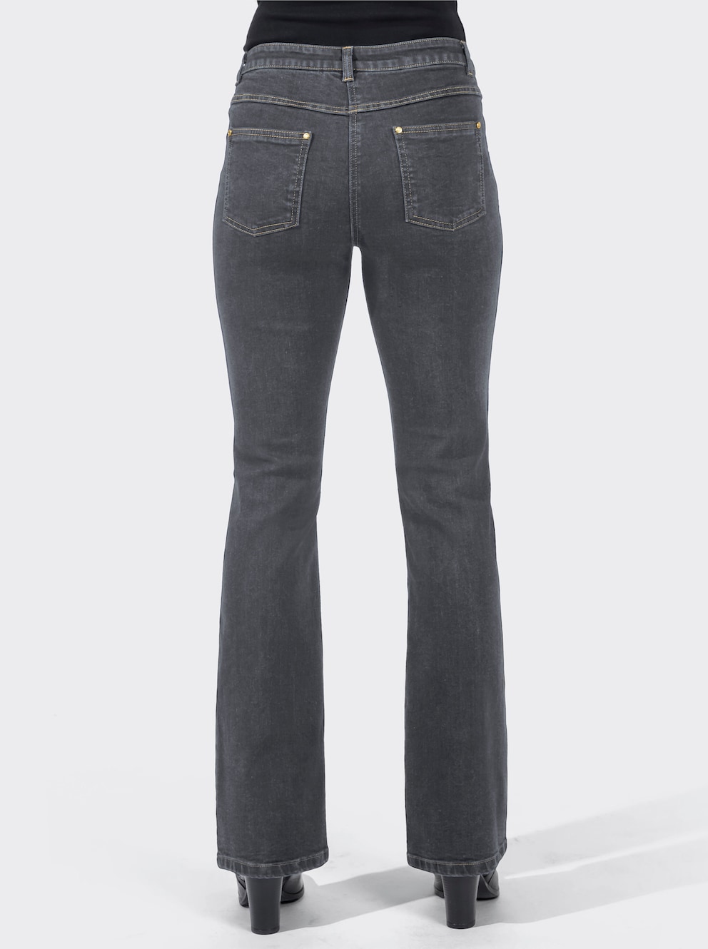 Bootcut-Jeans im 5-Pocket-Stil in stone-grey-denim | Witt