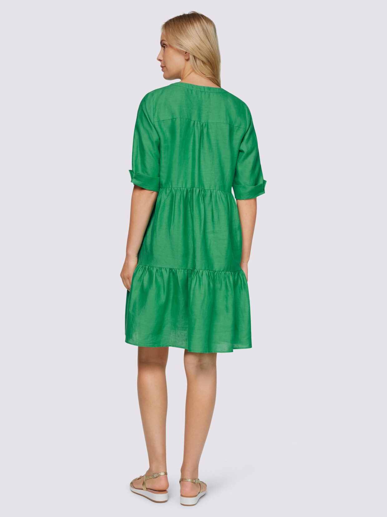 heine Leinen-Kleid in grasgrün | heine