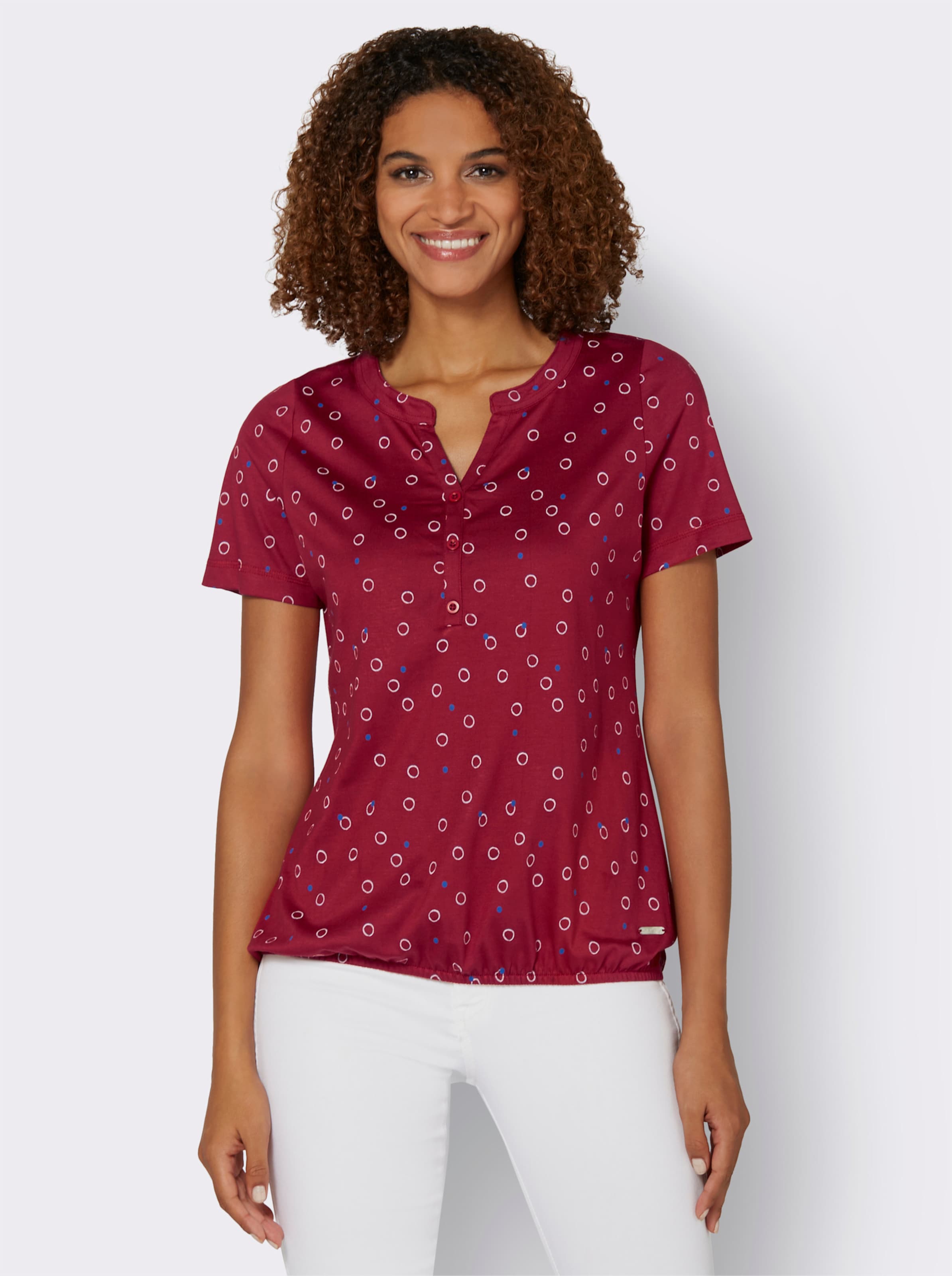Print-Shirt in kirsche-weiß-bedruckt | Witt