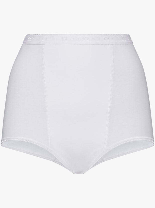 wäschepur Shapingtrosa i enkelstickad trikå i vit | Your Look... for less!