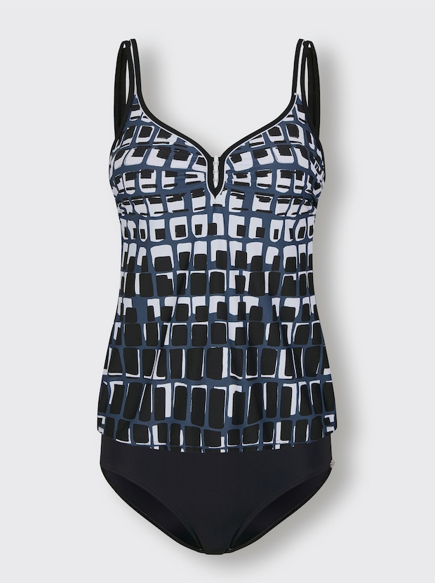 Sunflair Tankini in schwarz-weiss-bedruckt | heine