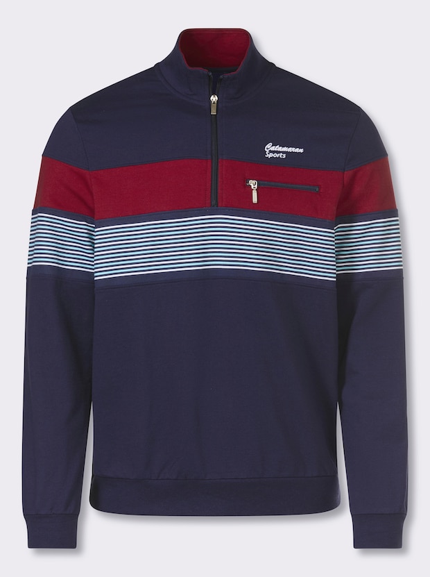 Catamaran Sports Sweatshirt mit elastischen Bündchen in marine | Witt