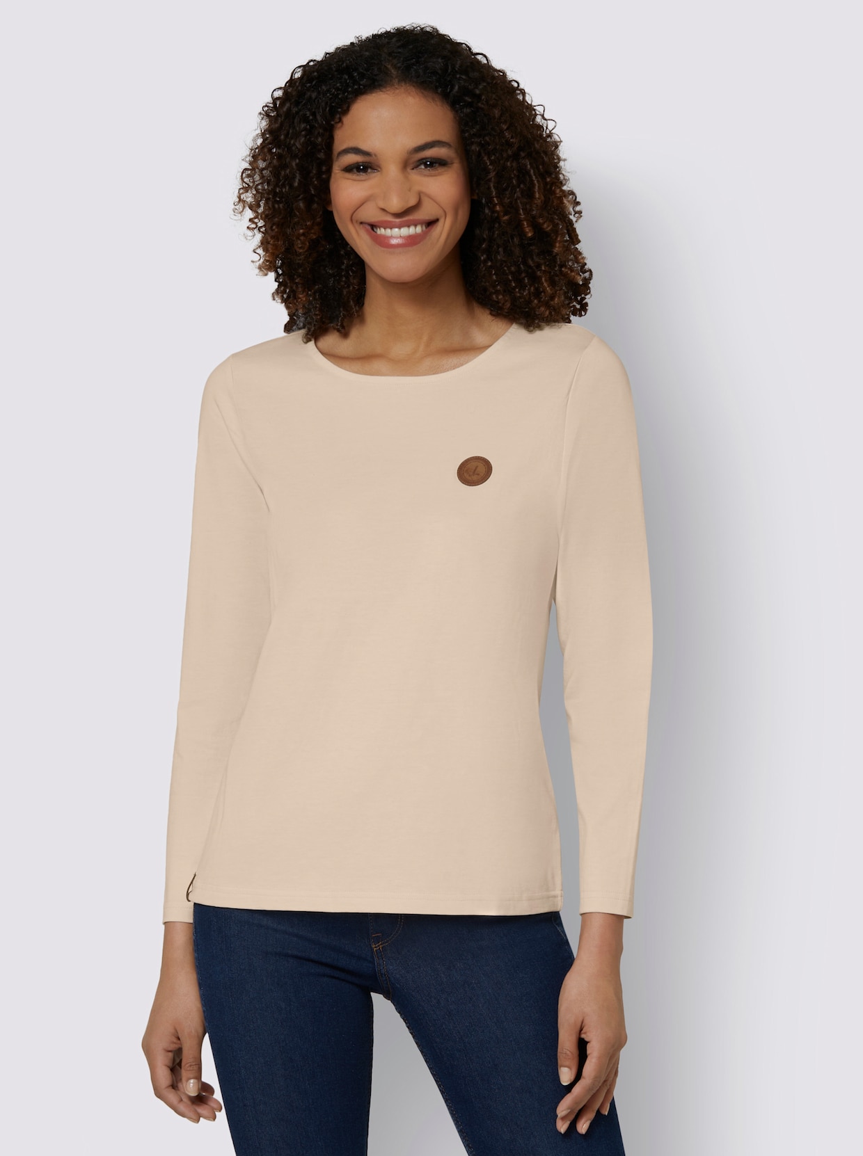 Longsleeve in elfenbein | heine