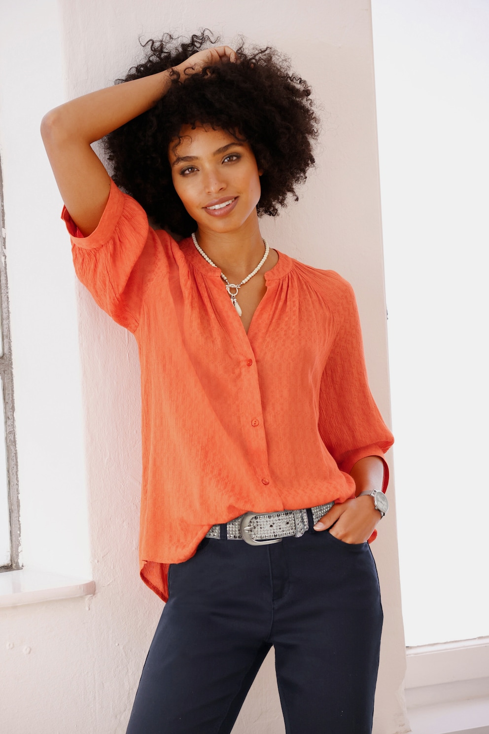 Bluse in Orange online kaufen | heine
