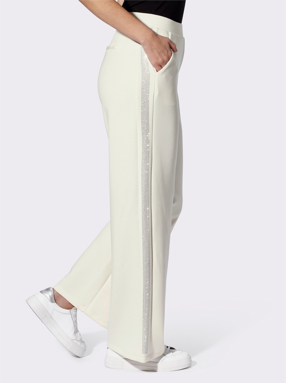 heine Schlupfhose mit Glitzersteinchen in champagner | heine