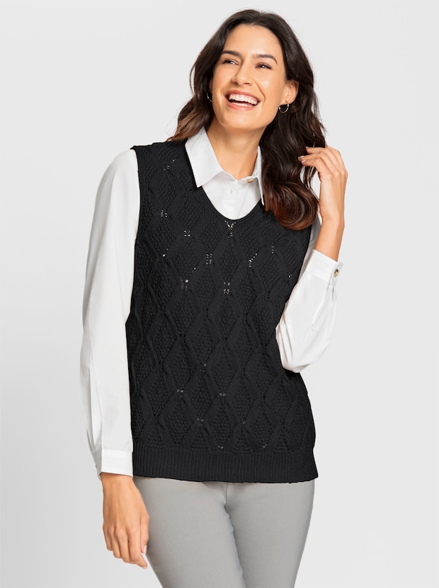 Pullunder mit V-Ausschnitt in schwarz | Witt