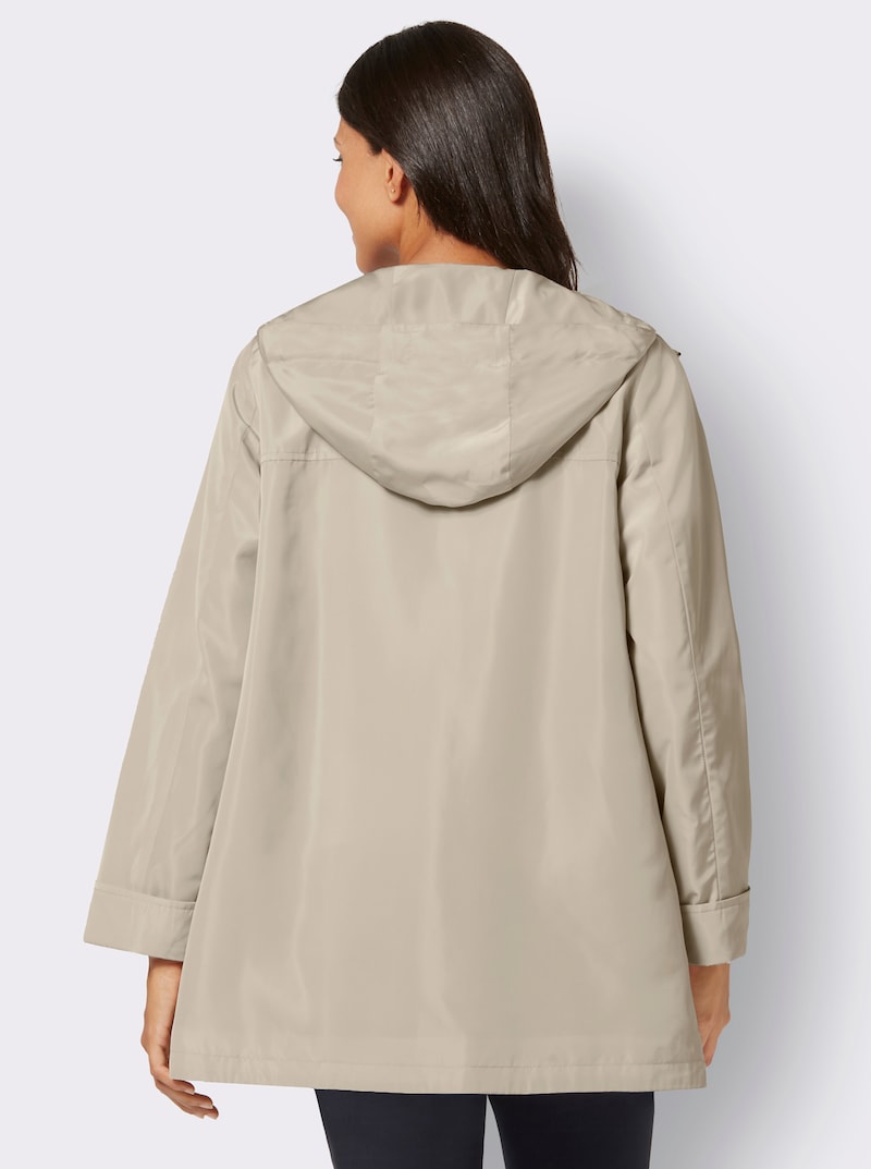 Jacka med tvåvägsdragkedja i sand | Your Look... for less!