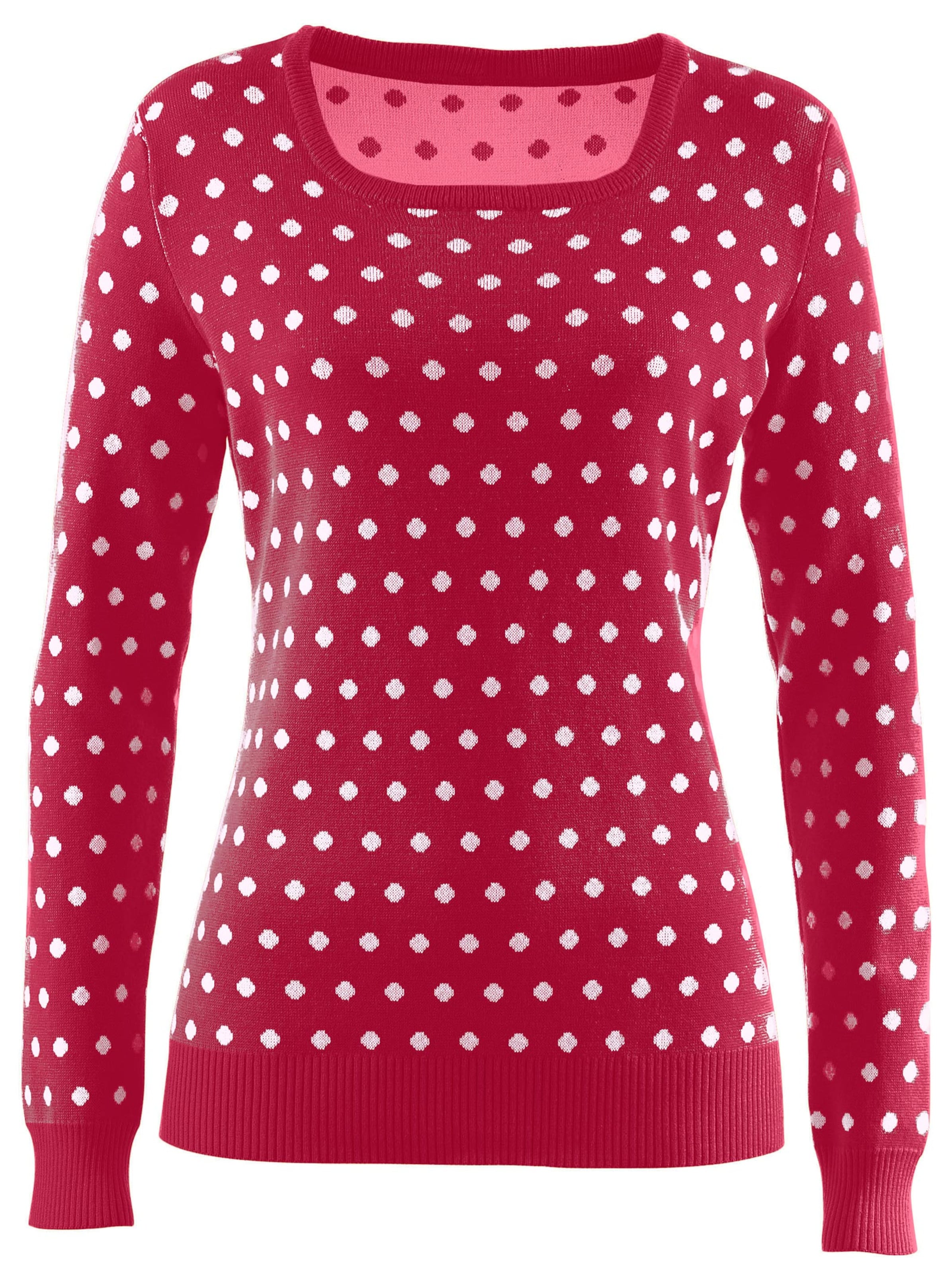 Pullover in rot-weiß-getupft | WITT WEIDEN