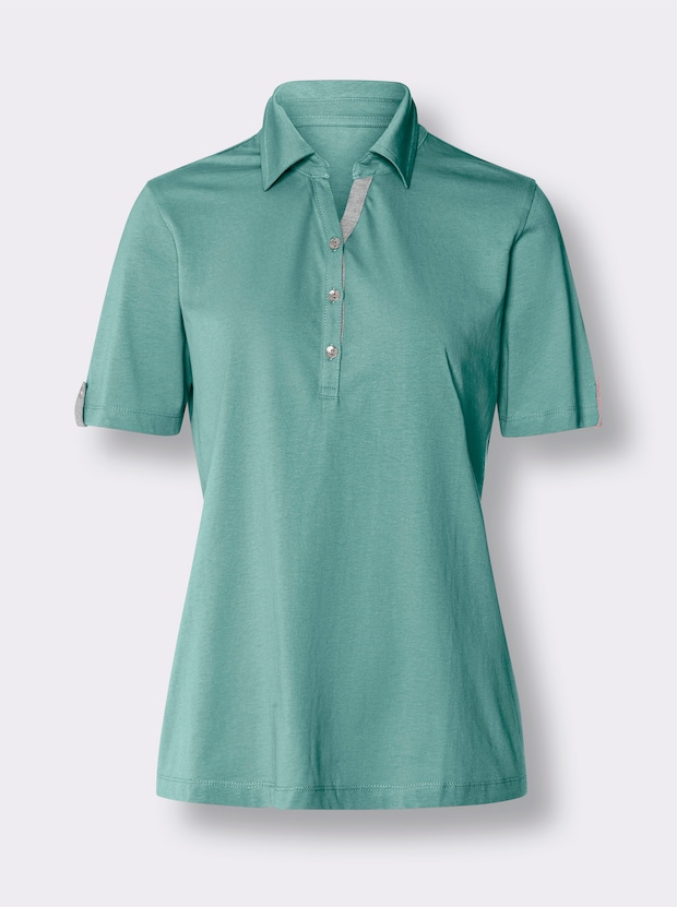 Poloshirt mit Kontrasten in salbei | Witt