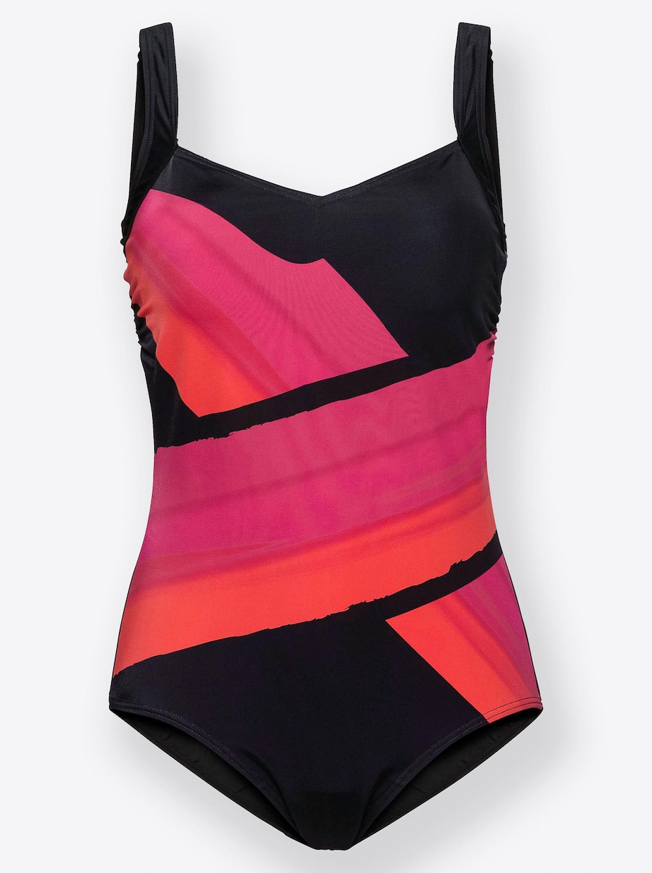 feel good Badeanzug in schwarz-orange | heine