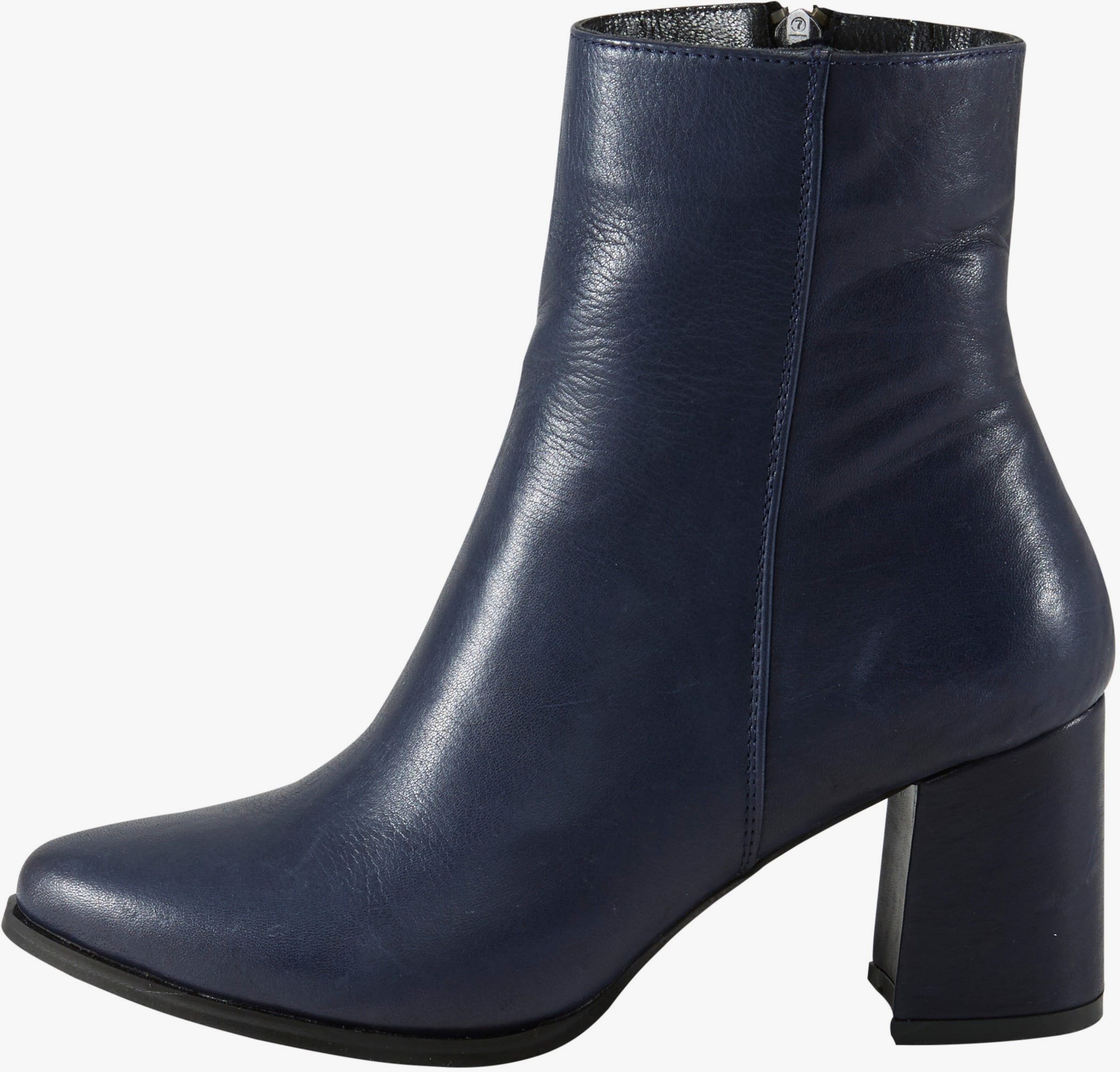 Damen Stiefeletten Blau Leder