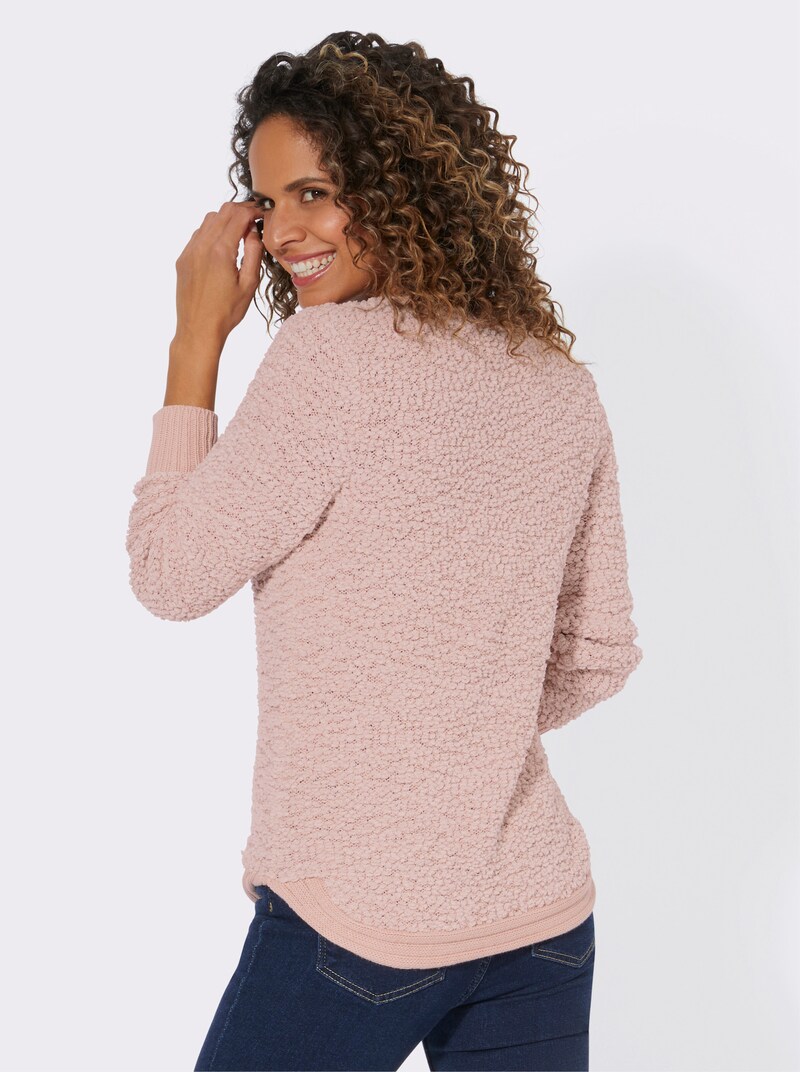 Langarm-Pullover aus Flausch-Effektgarn in puder | Witt