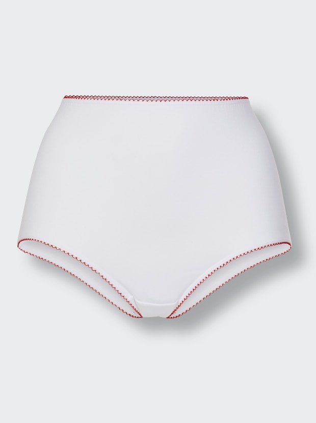 wäschepur Taillenslip mit kontrastfarbigen Abschlüssen in weiß | Witt