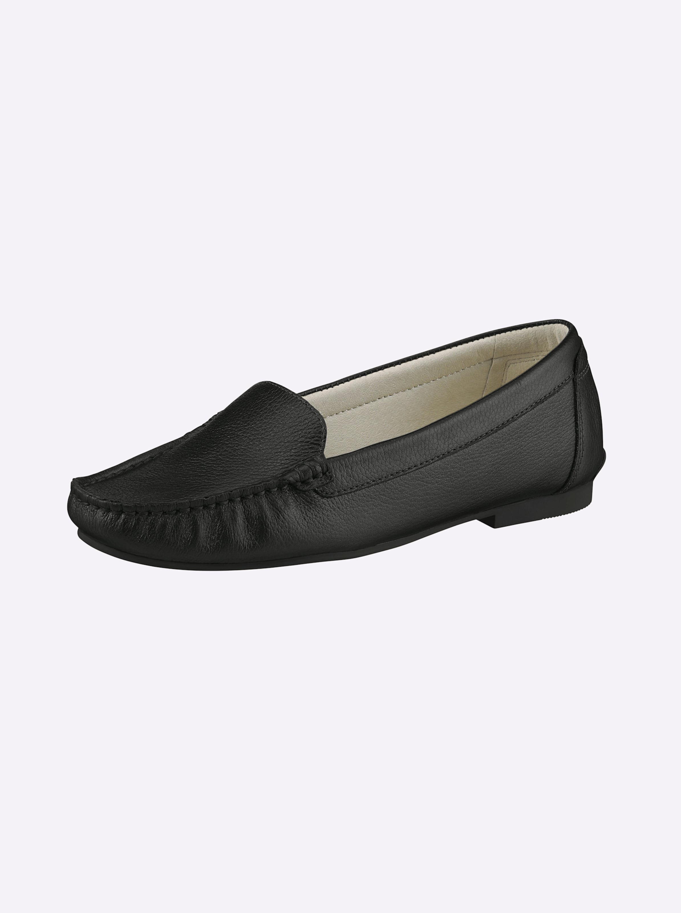 airsoft comfort+ Slipper in Mokassin-Machart in schwarz | Witt