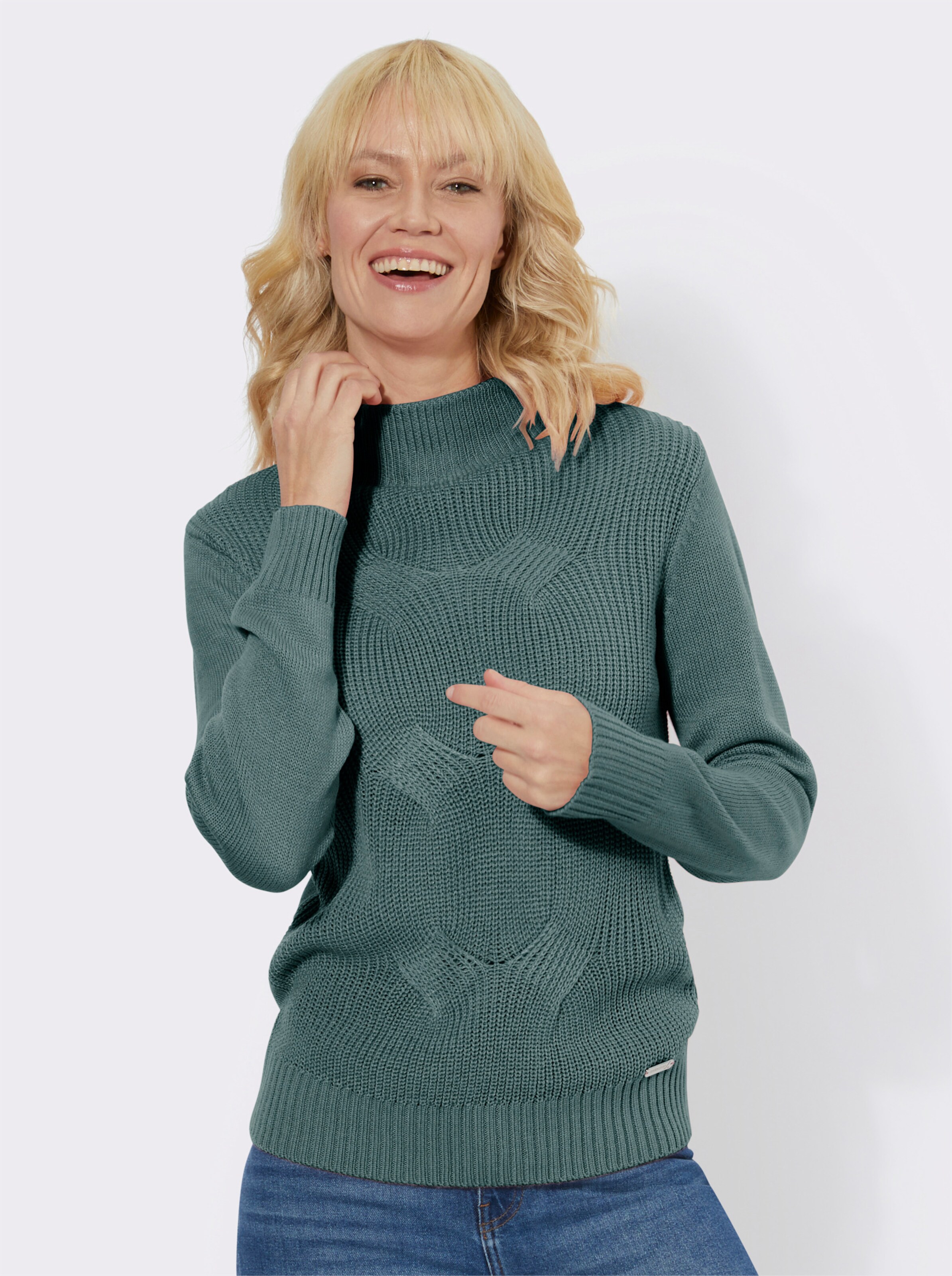 Langarm-Pullover in jade | Witt