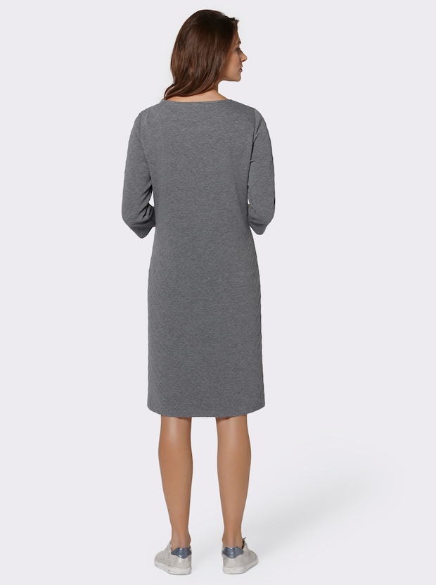 Druckkleid in Jersey-Jacquard-Qualität in grau-meliert | Witt