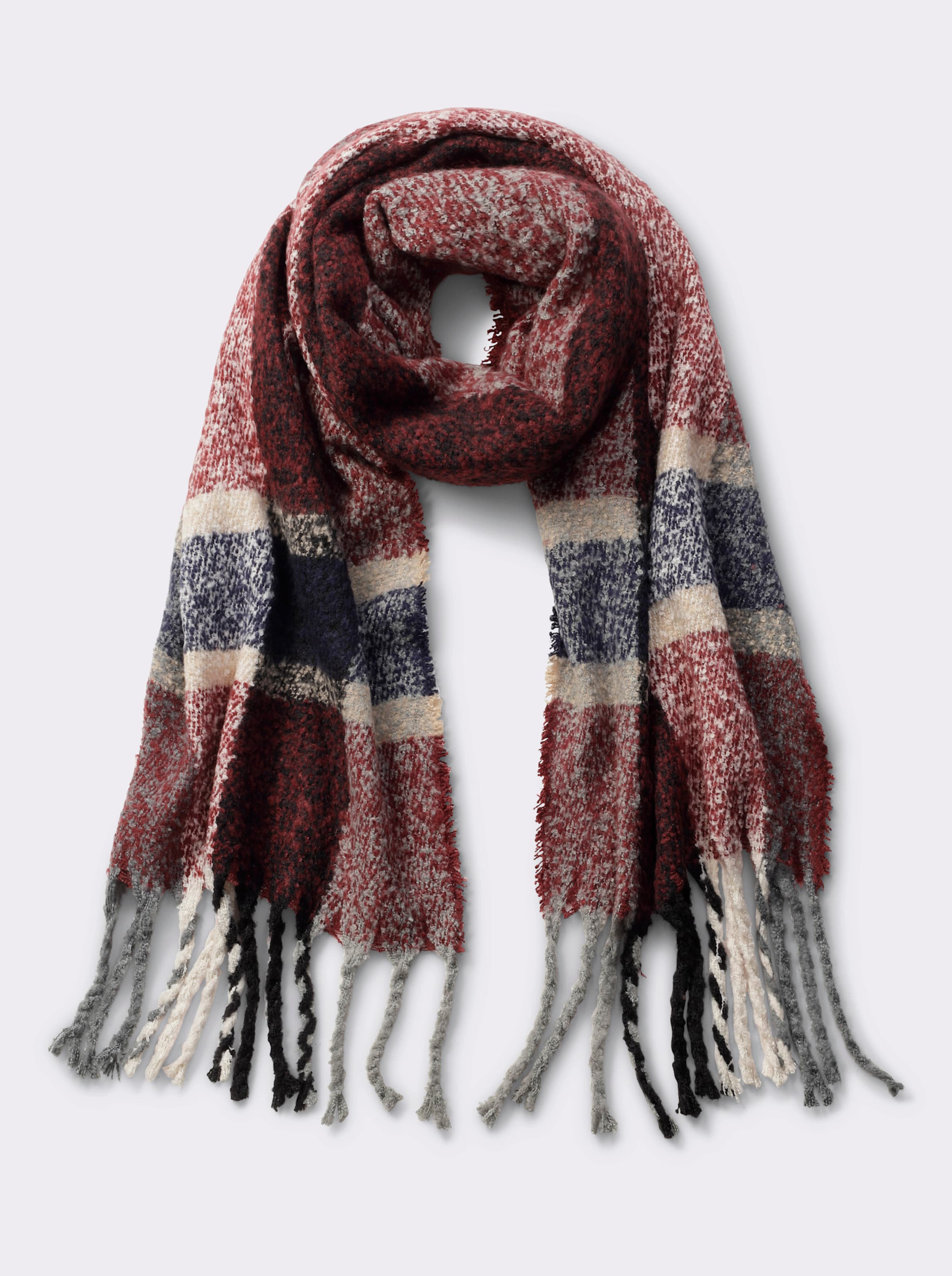 heine Schal in marine-rot | heine