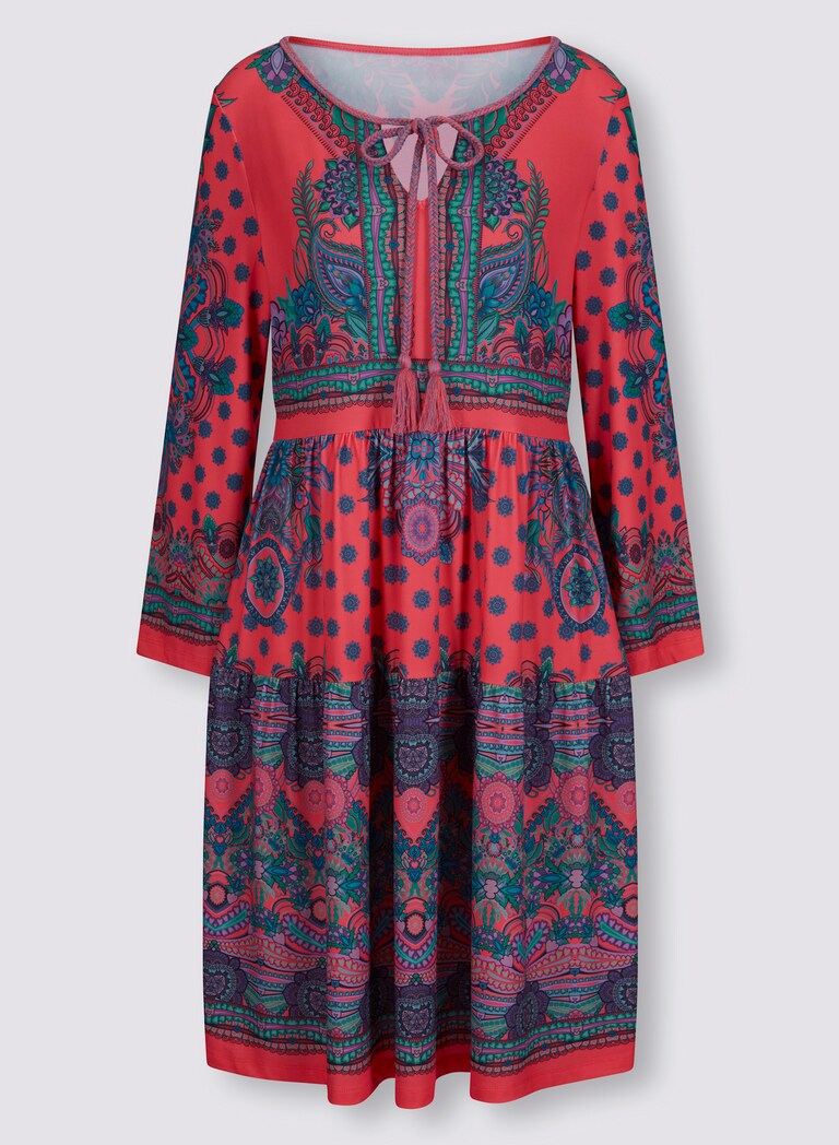 heine Druck-Kleid in hummer-apfel-bedruckt | heine