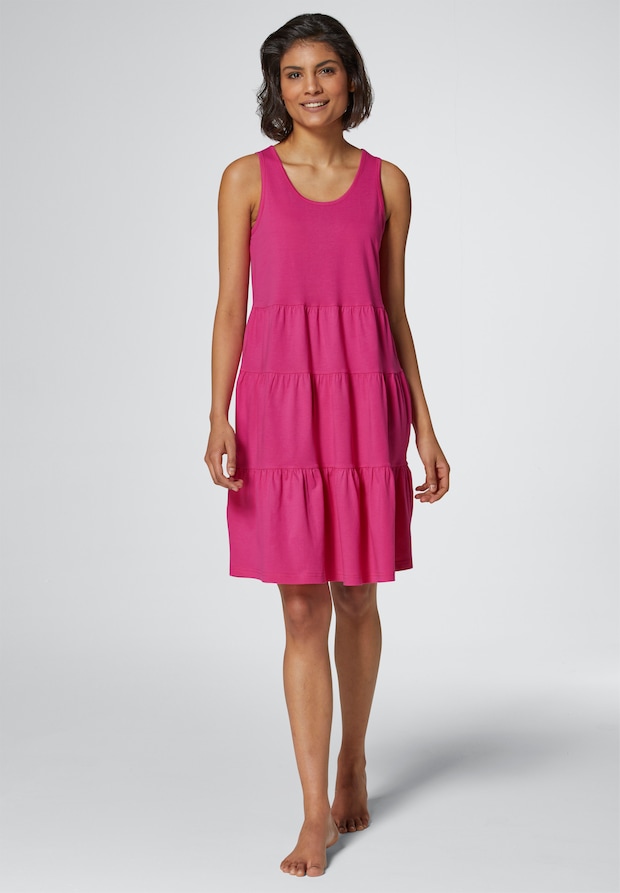 feel good Sommerkleid mit Stufenrock in fuchsia | heine