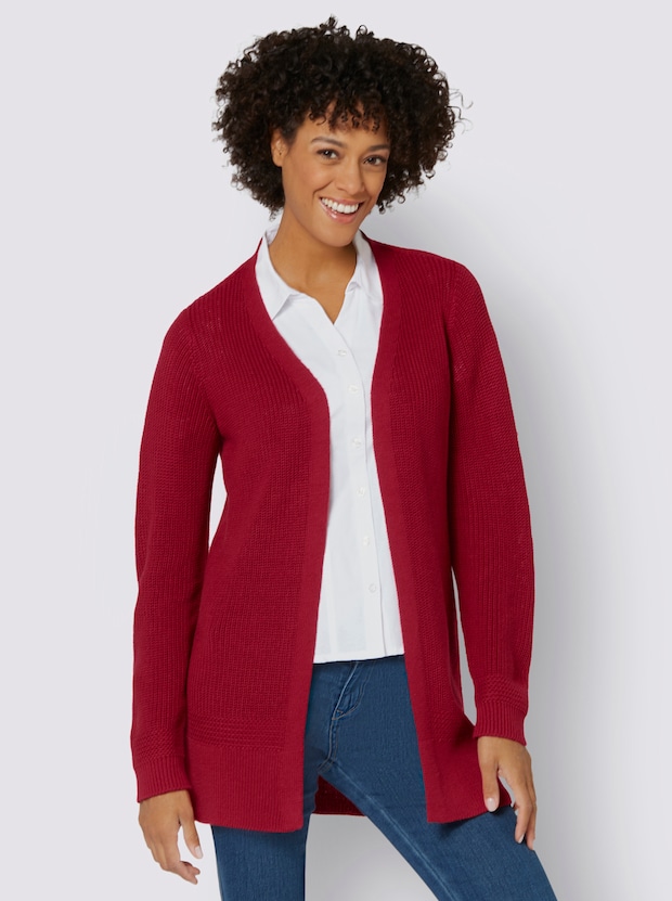 Rote Strickjacken Fur Damen