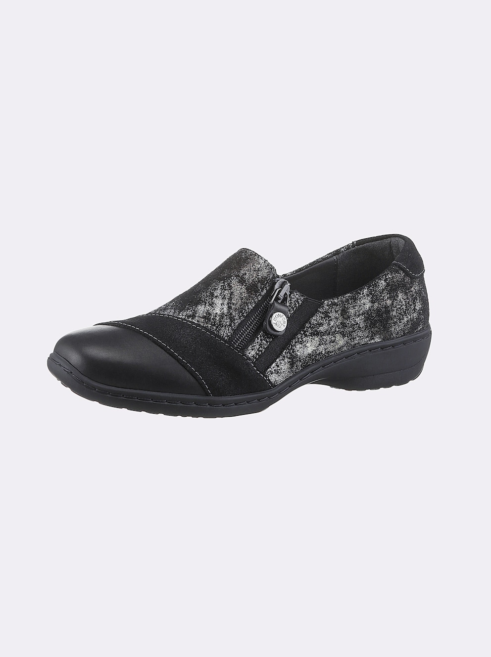 airsoft modern+ Slipper in schwarz-gemustert | Witt