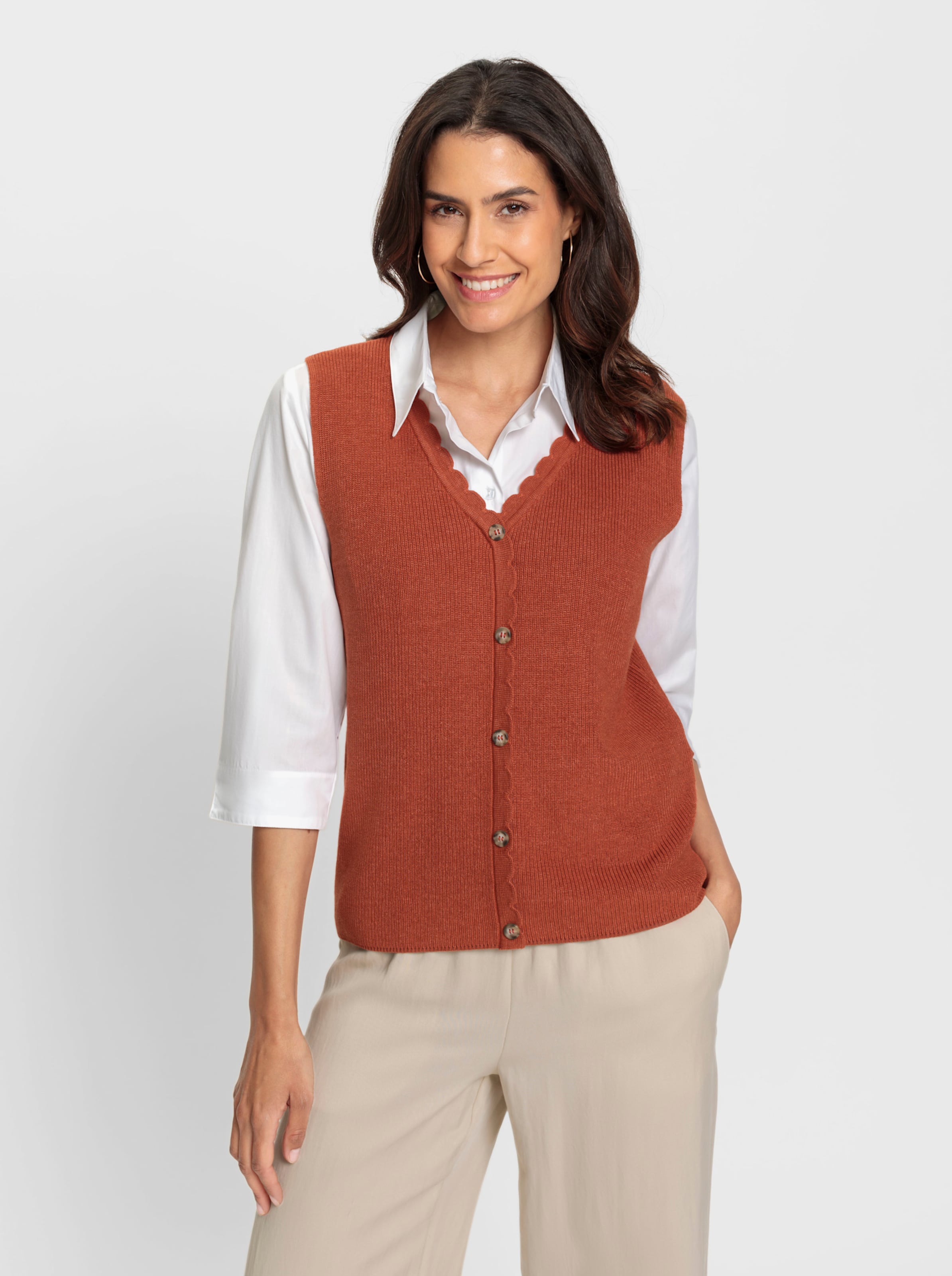 Pullunder in rostrot-meliert | Witt