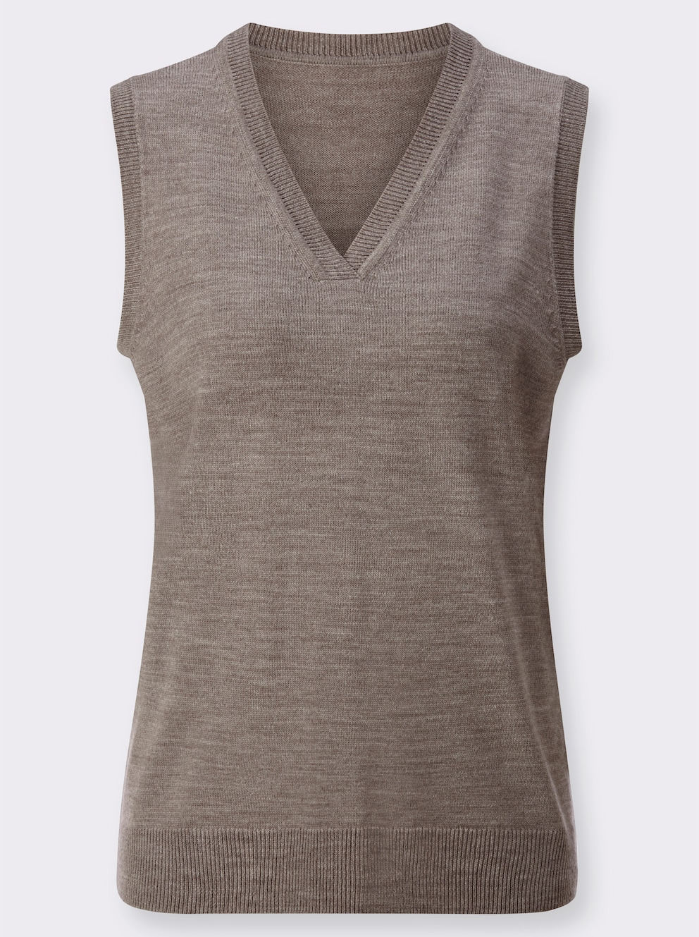 Pullunder mit V-Ausschnitt in taupe-meliert | Witt