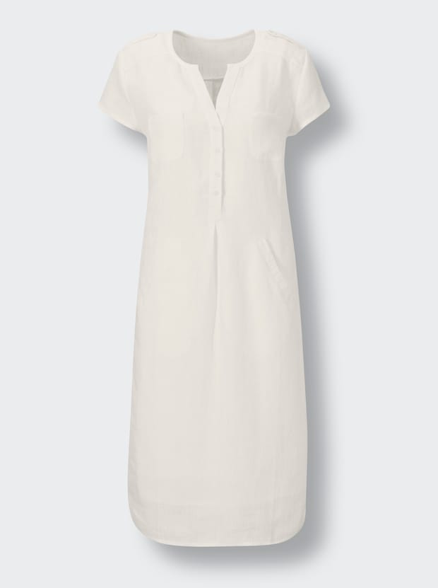 CREATION L PREMIUM Webkleid aus reinen Leinen in weiß | Witt