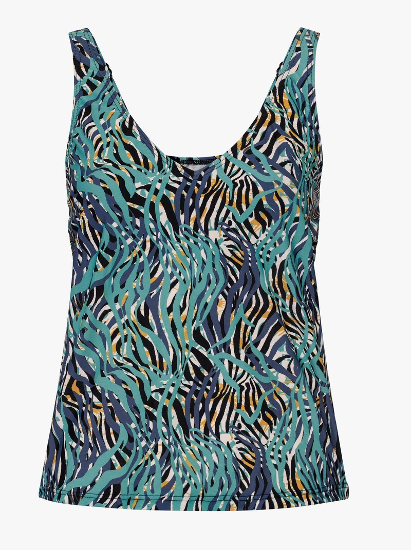 Tankini-överdel i vit-ocean, med tryck | Your Look... for less!