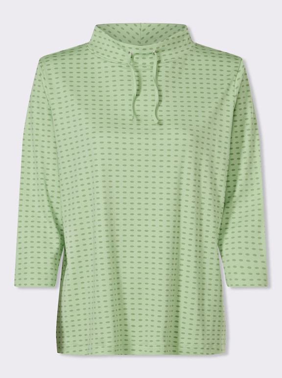 Sweatshirt med ståkrage i reseda-eukalyptus-med tryck | Your Look ...