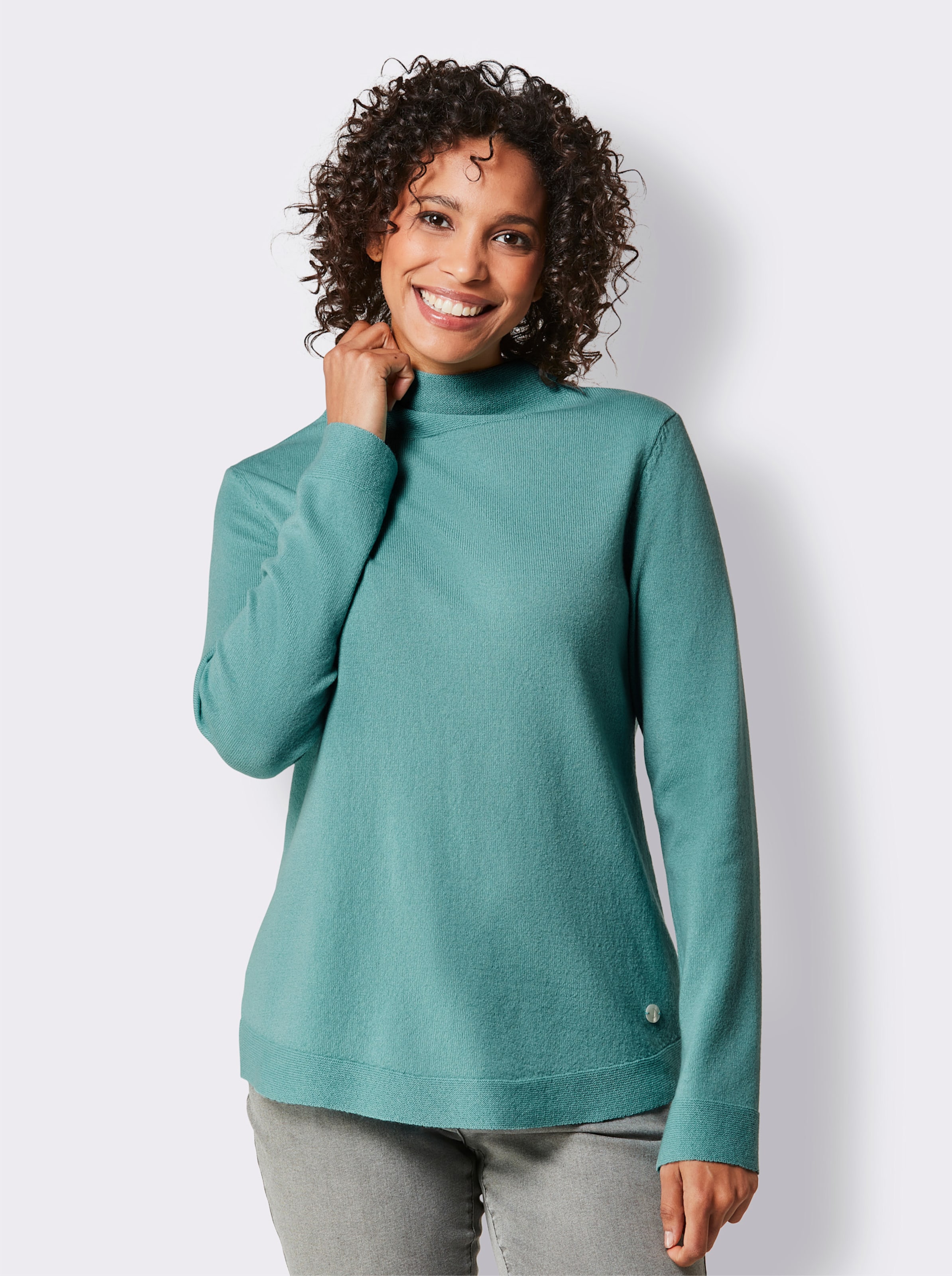CREATION L PREMIUM Kaschmirpullover in jade | Witt