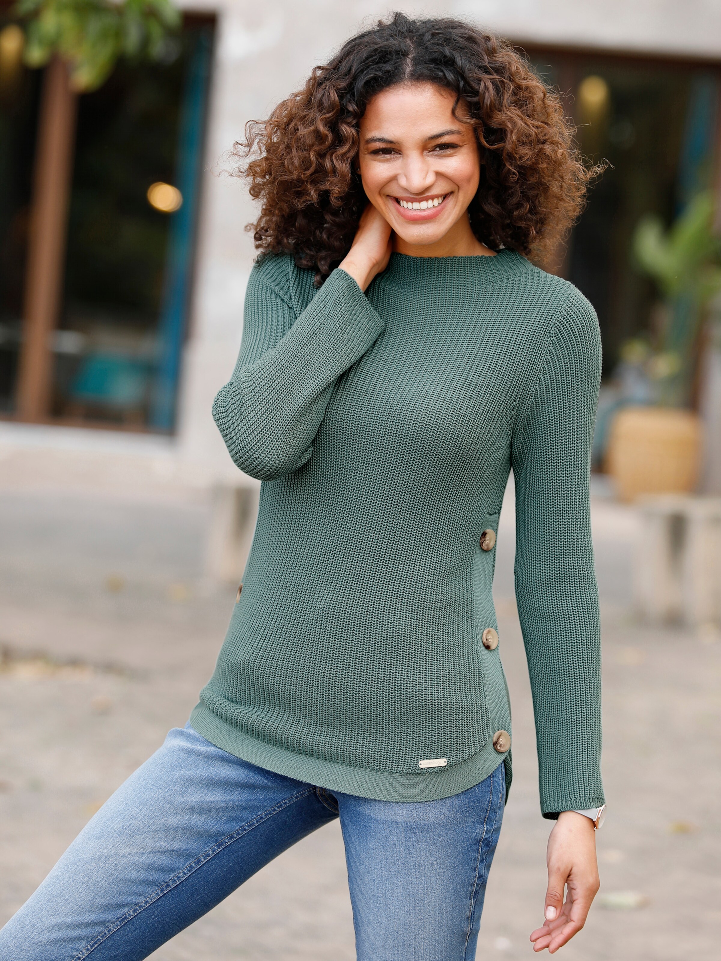 Langarm-Pullover in jade | Witt