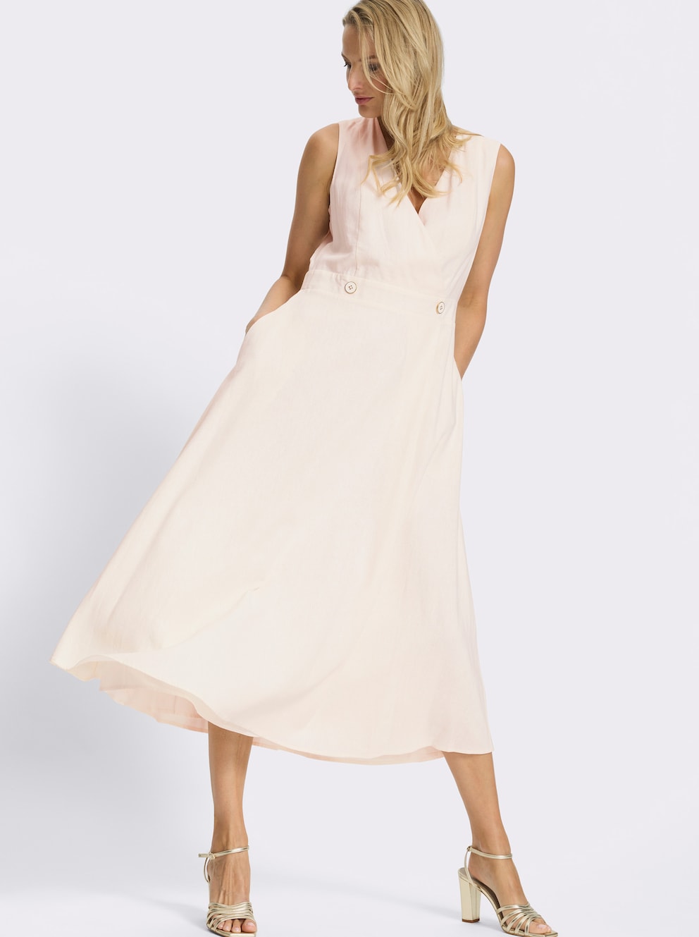 heine Sommerkleid in figurfreundlicher A-Form in ecru | heine