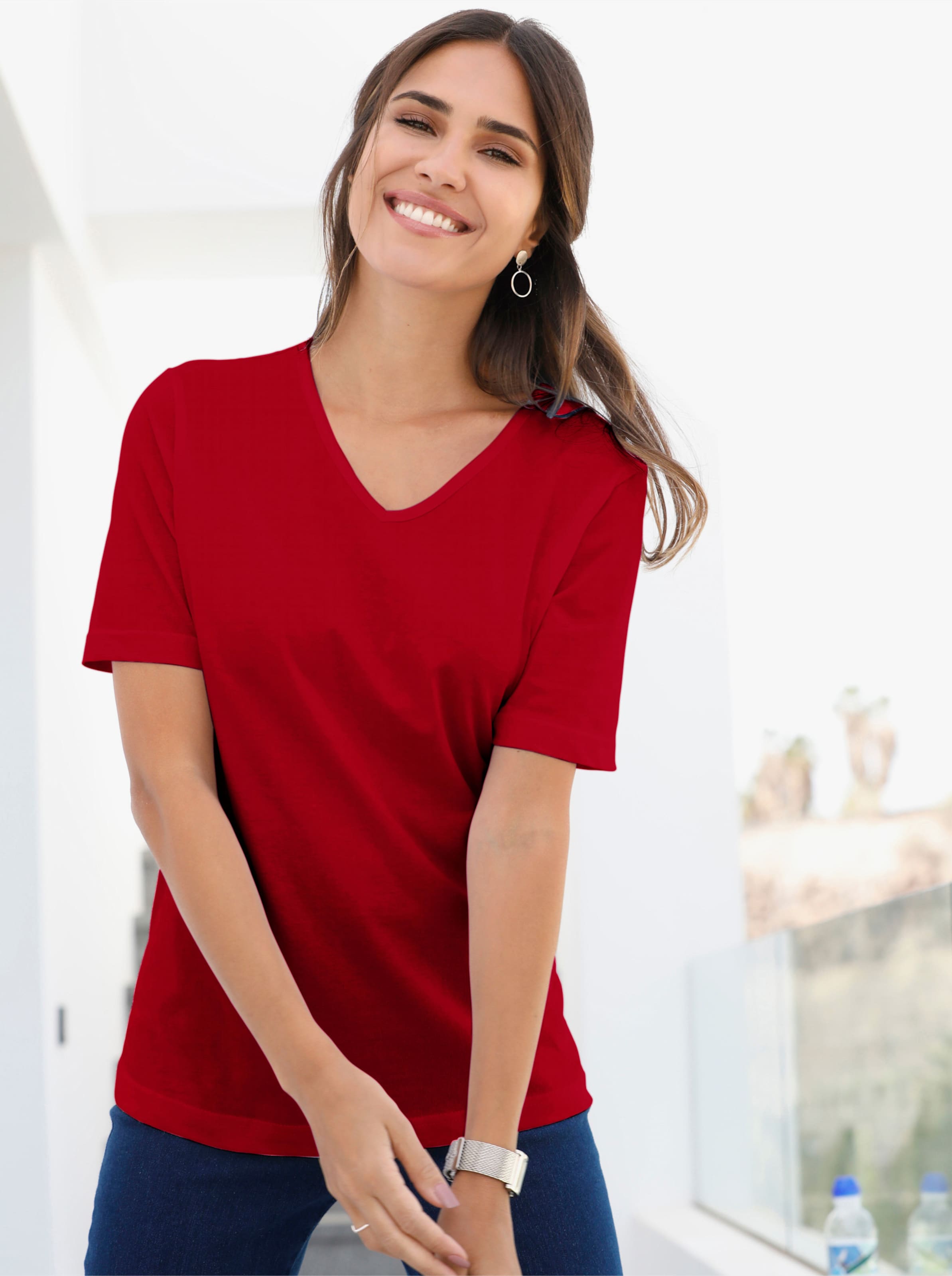 Kurzarmshirt in rot | Witt