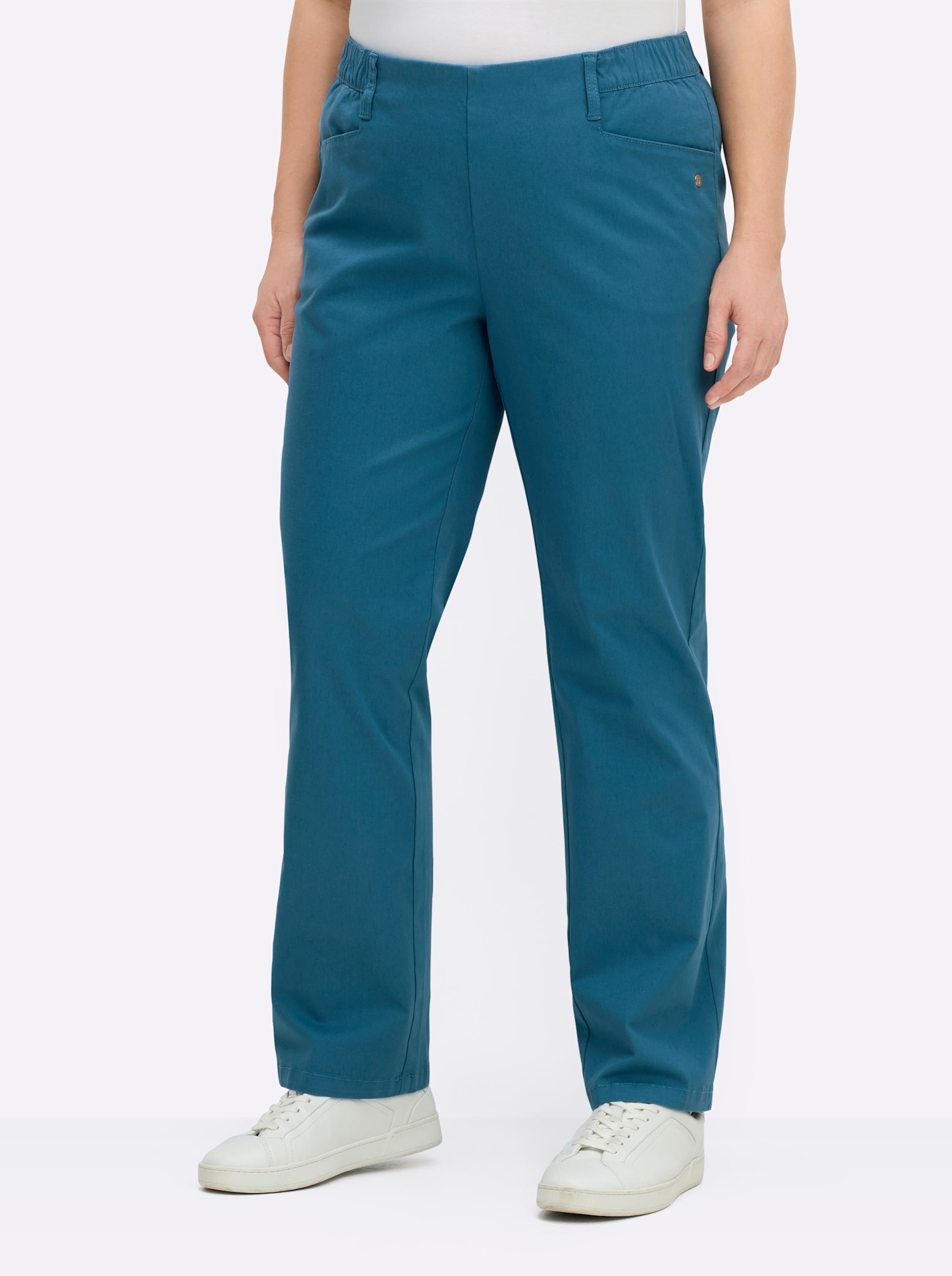 sheego Schlupfhose aus Twill in topas | Sheego