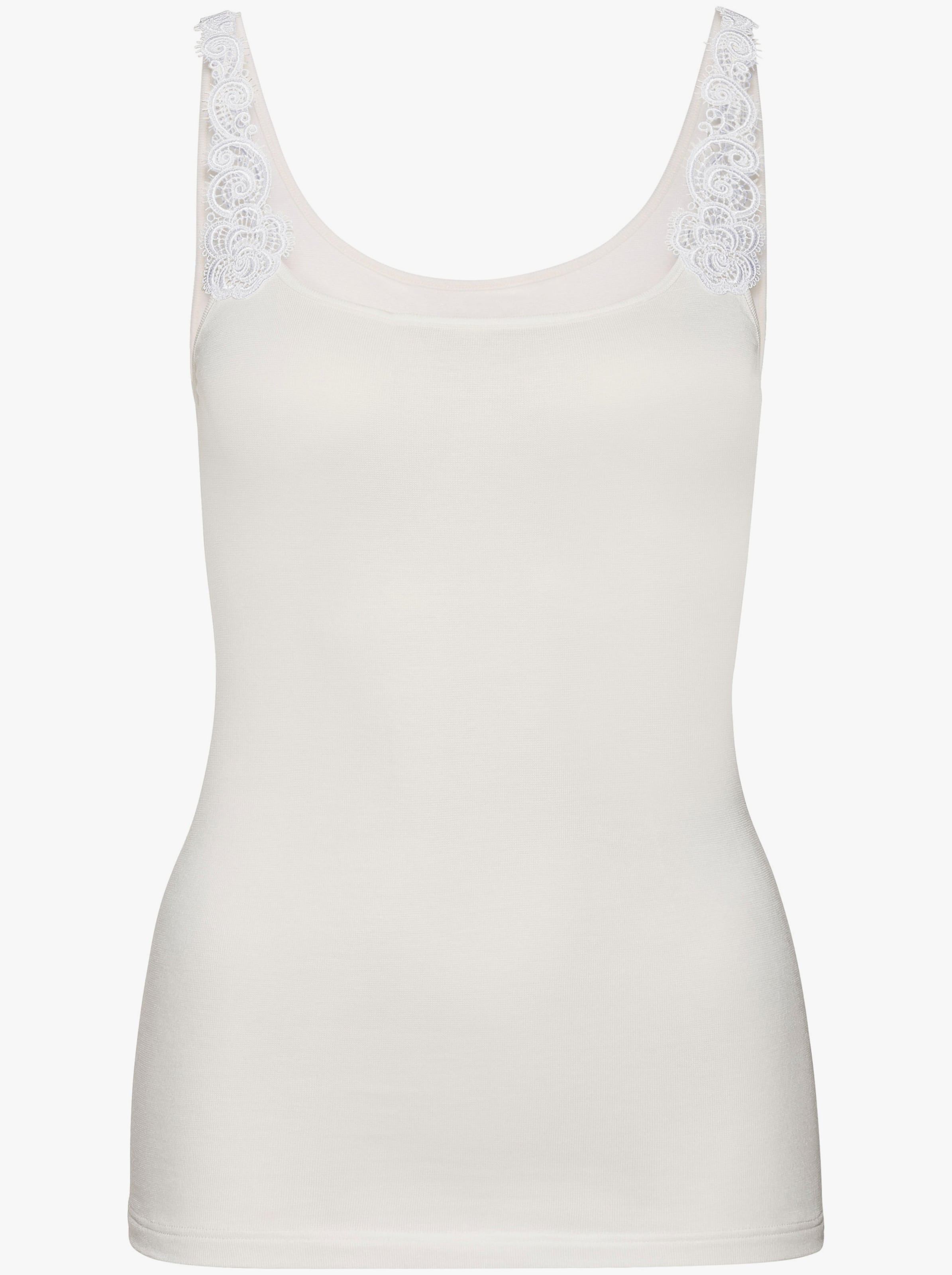 comazo Trägerhemd in weiß + silberfarben | Witt