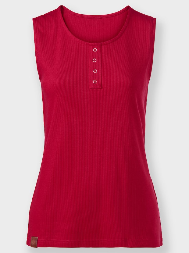 Shirttop in Ripp-Optik in rot | Witt