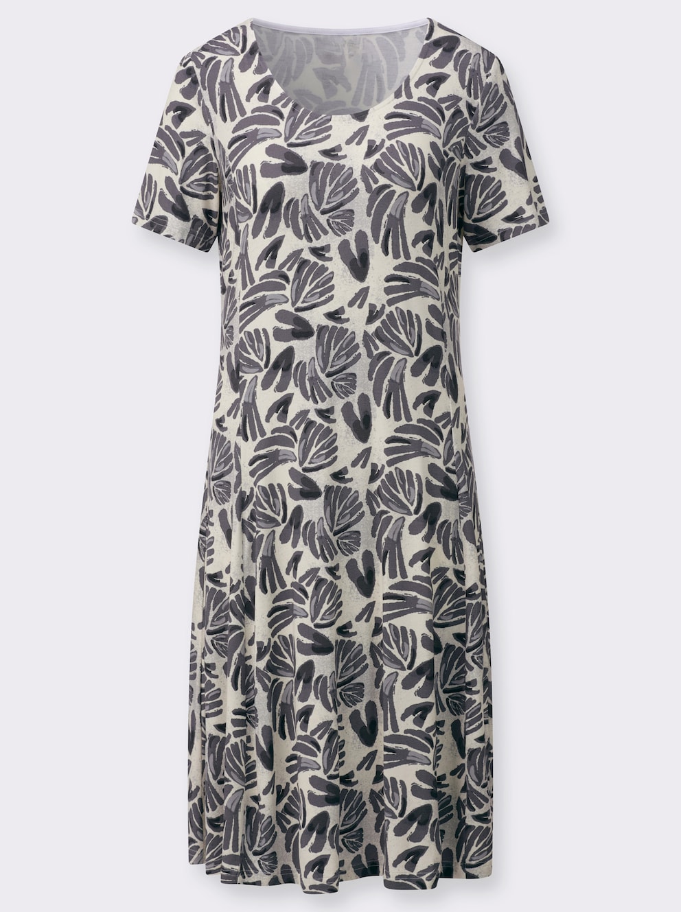 Jerseykleid mit Grafik-Print in champagner-anthrazit-bedruckt | Witt